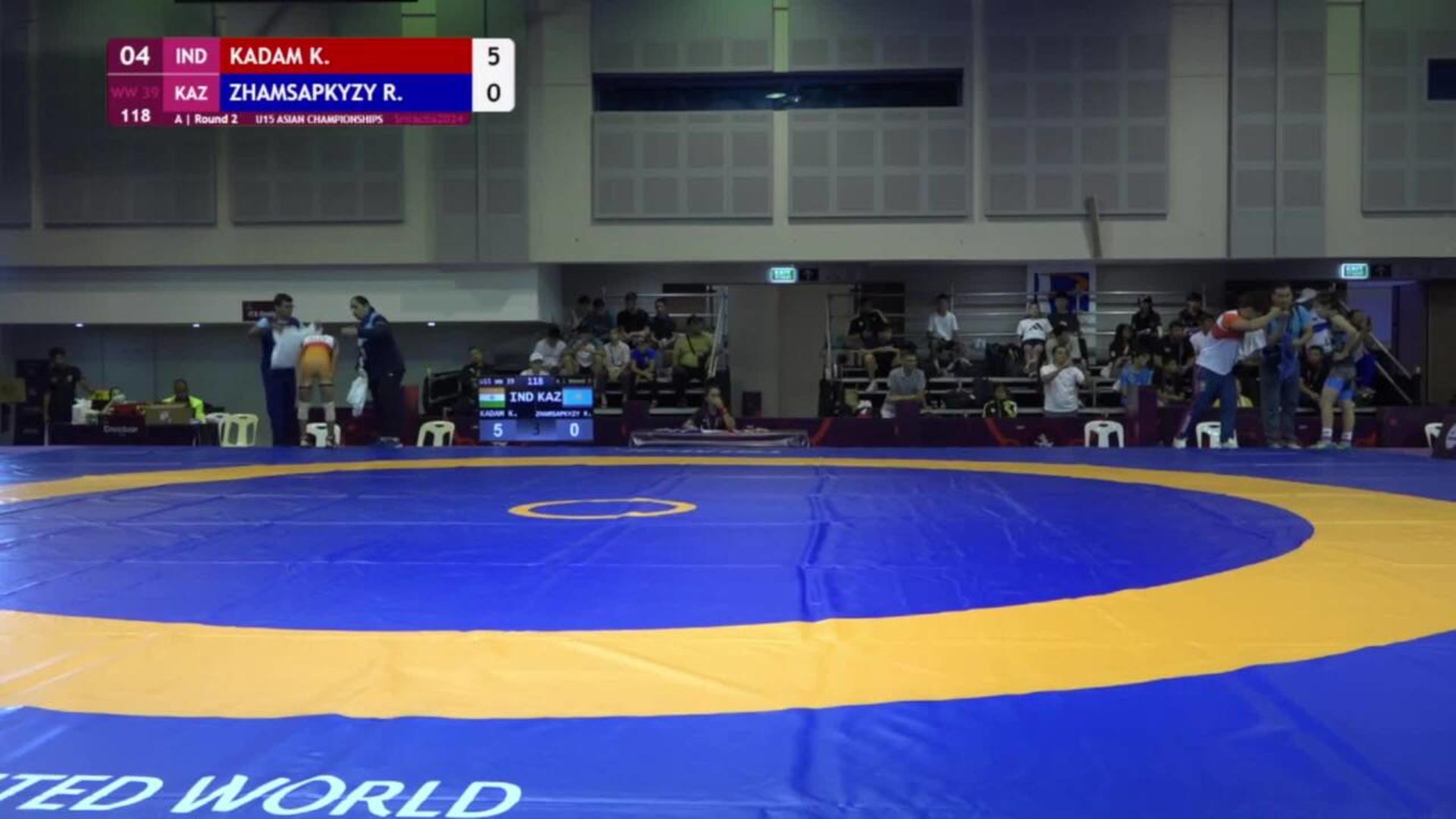 Kasturi Sagar KADAM (IND) vs. Rayan ZHAMSAPKYZY (KAZ) | U15 ASIAN CHAMPIONSHIPS 2024 | A | Round ...