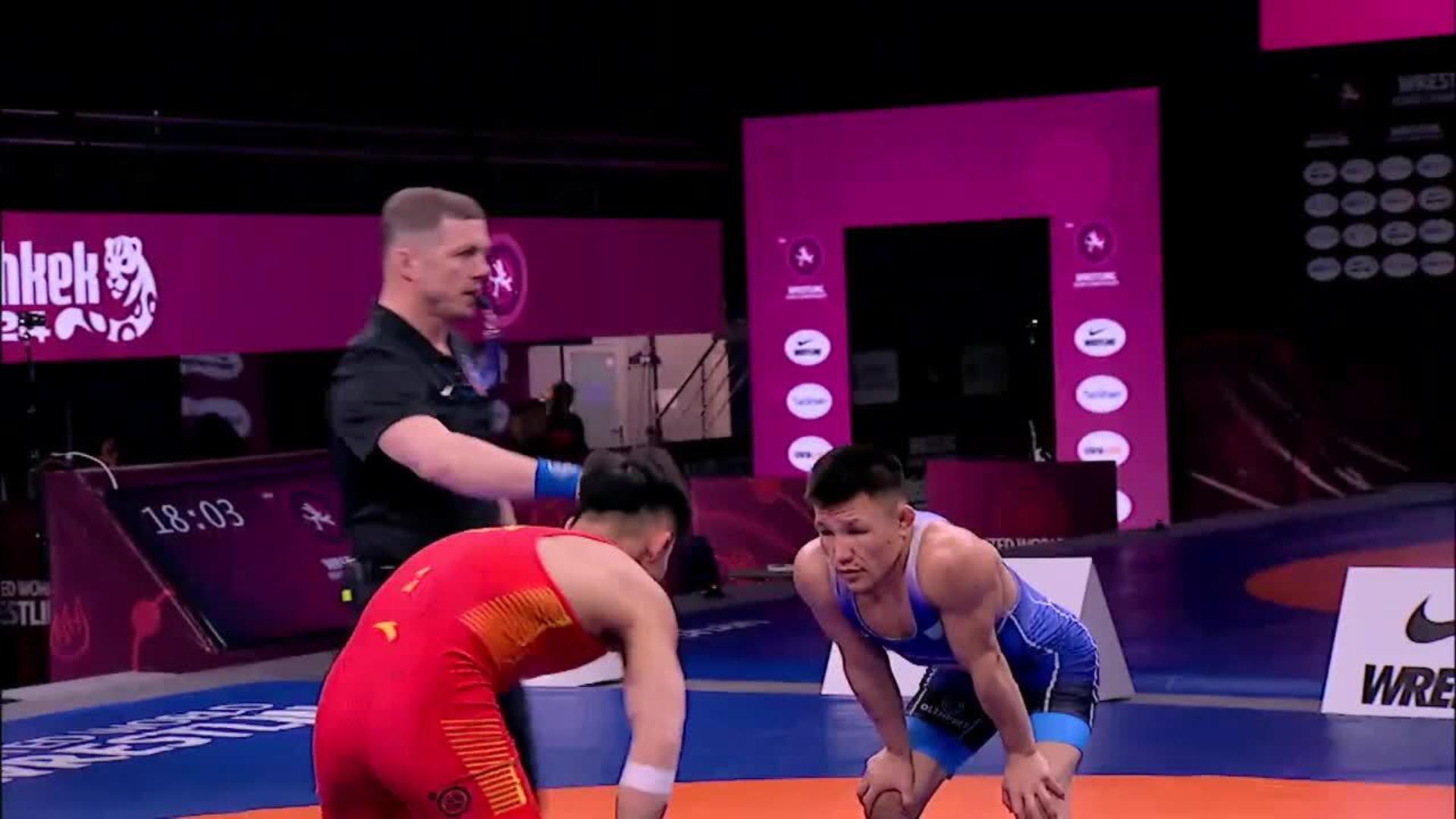Weiyu LI (CHN) vs. Meirambek KARTBAY (KAZ) | 2024 Seniors Asian ...