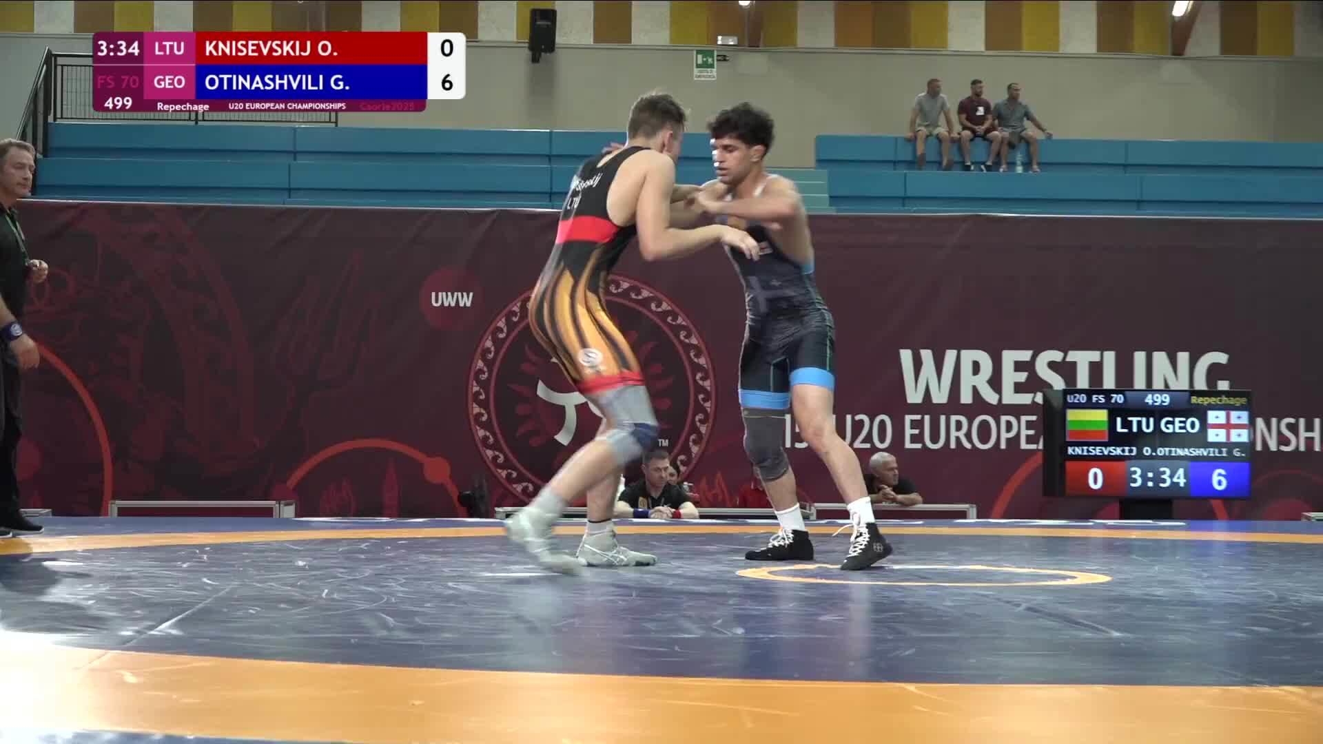 Oleg KNISEVSKIJ (LTU) vs. Goga OTINASHVILI (GEO) | U20 EUROPEAN ...