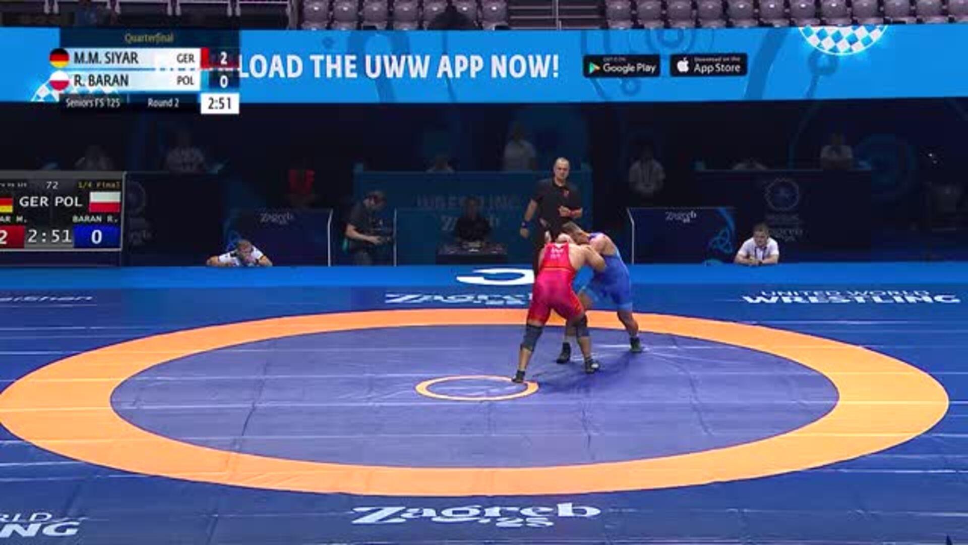 Mohsen Mansour SIYAR (GER) vs. Robert BARAN (POL) | WORLD WRESTLING ...