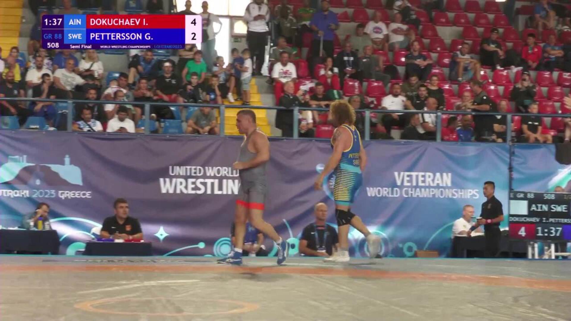 Igor DOKUCHAEV(AIN) vs. Gert Ove PETTERSSON(SWE) | WORLD WRESTLING CHAMPIONSHIPS 2023 | Semi ...