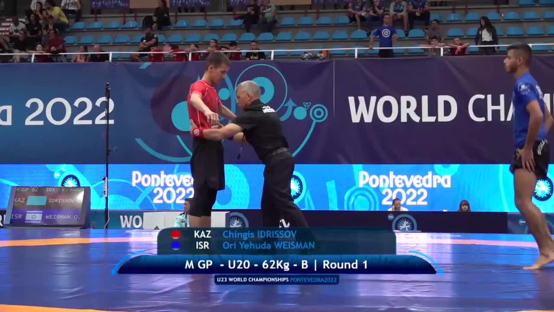 B | Round 1 • M GP 62Kg • Chingis IDRISSOV (KAZ) vs. Ori Yehuda WEISMAN (ISR)