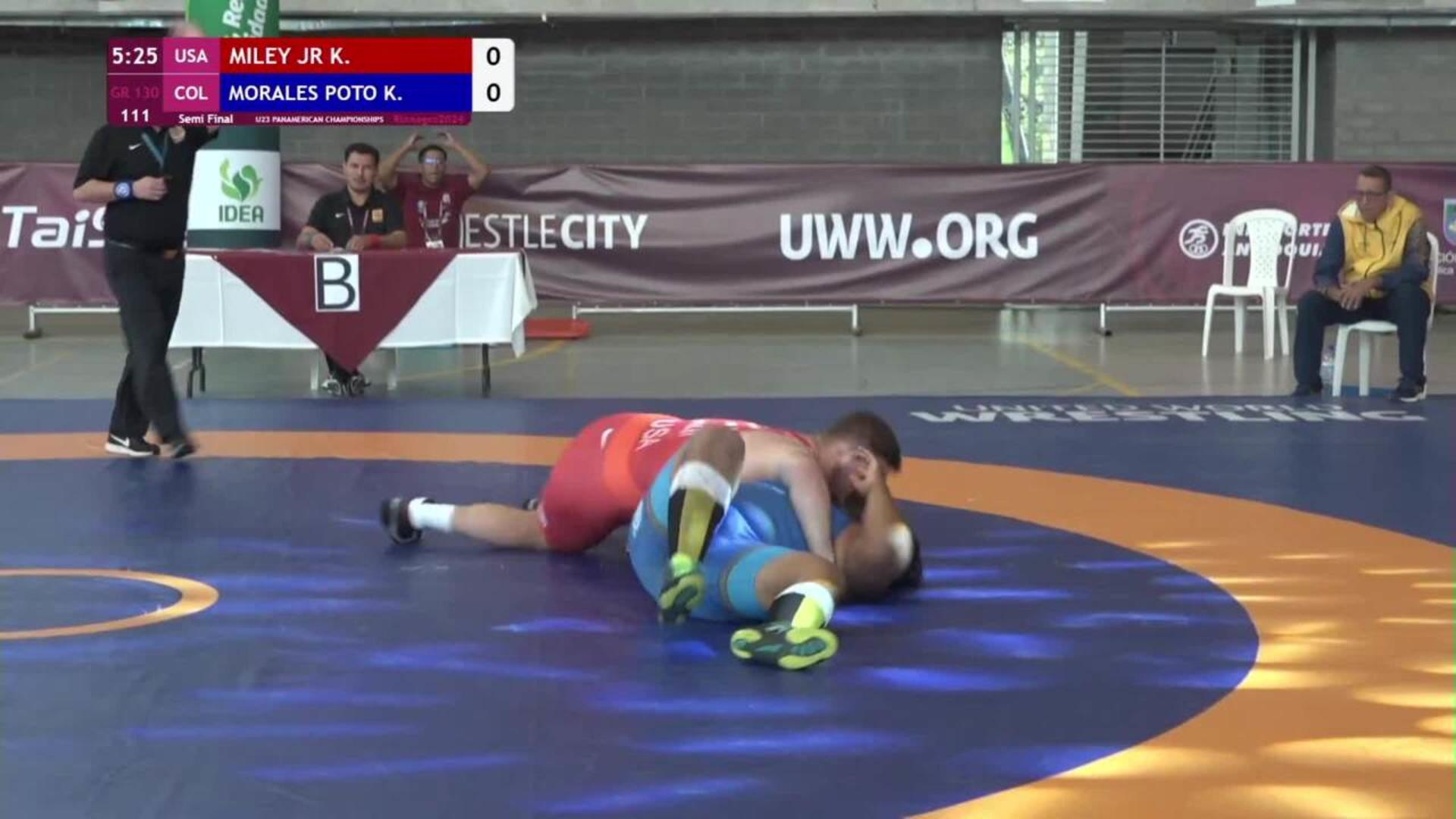 Keith Anthony MILEY JR (USA) vs. Kevin Emilio MORALES POTOSI (COL ...