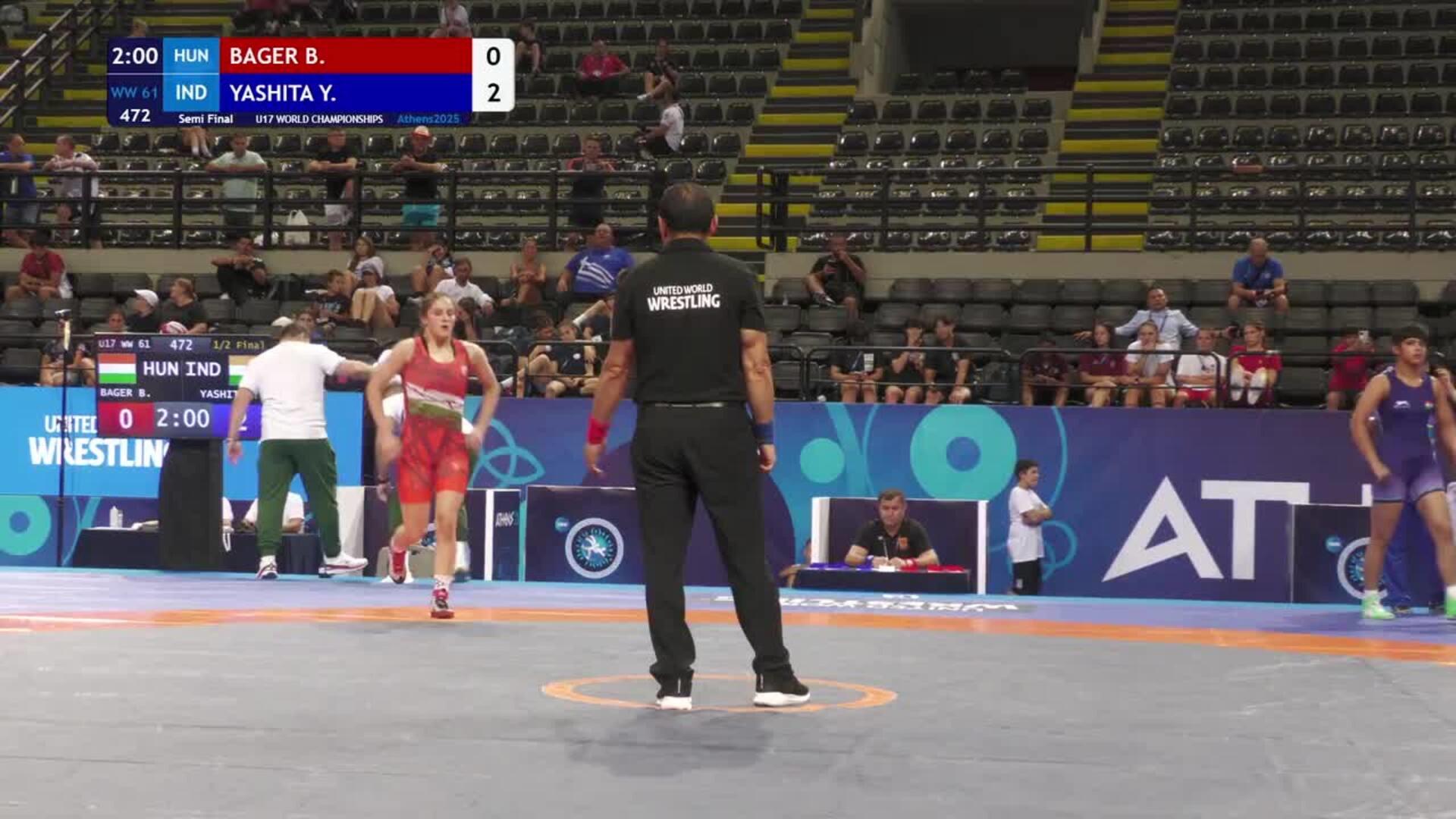 Barbara BAGER (HUN) vs. Yashita YASHITA (IND) | U17 WORLD CHAMPIONSHIPS ...