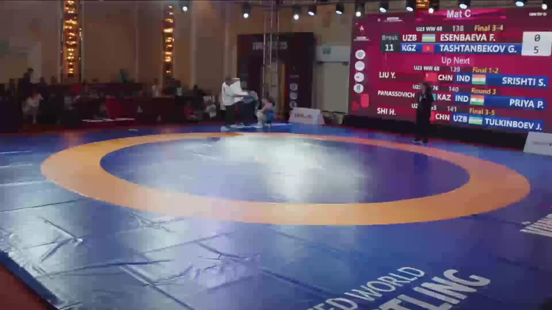 Firuza ESENBAEVA (UZB) vs. Gulnura TASHTANBEKOVA (KGZ) | U23 ASIAN ...