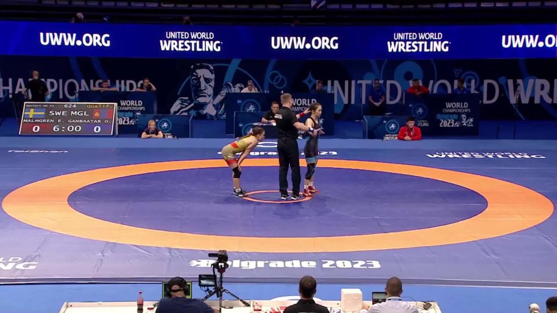 Emma Jonna Denise MALMGREN (SWE) vs. Otgonjargal GANBAATAR (MGL ...