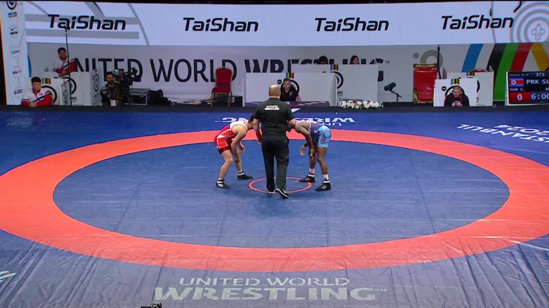 Chongsong HAN (PRK) vs. Ibrahim BUNDUKA (SLE) | 2024 World OG Qualifier ...