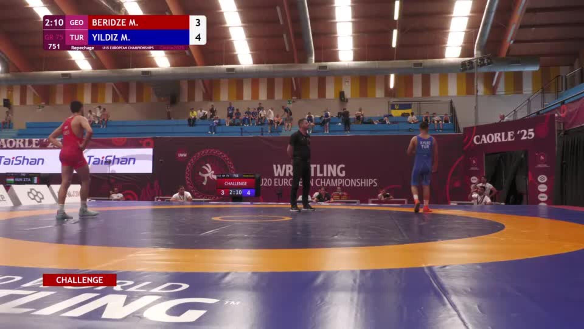 Mikheil BERIDZE (GEO) vs. Mehmet YILDIZ (TUR) | U15 EUROPEAN ...