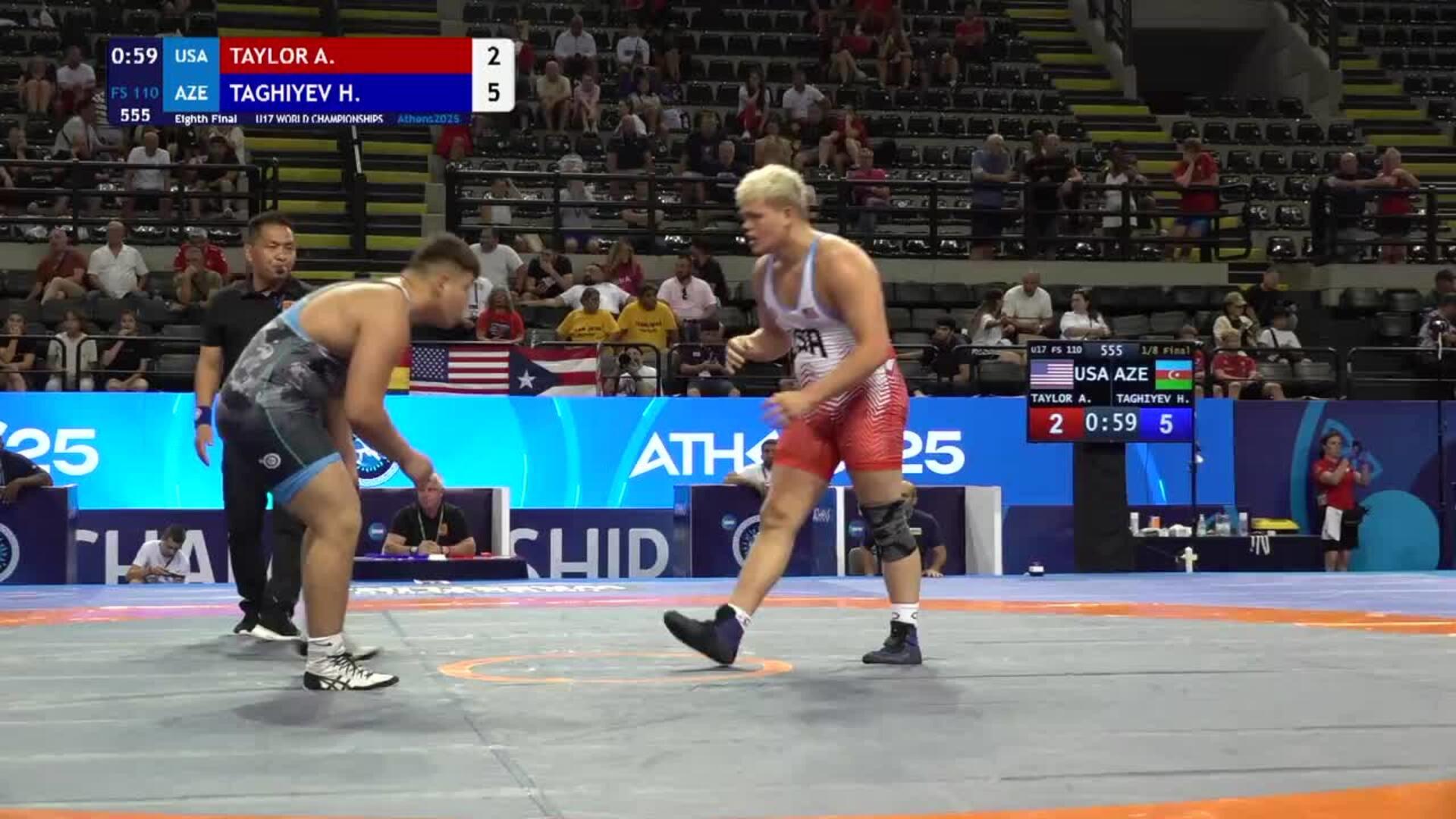 Alexander Lee TAYLOR (USA) vs. Hakim TAGHIYEV (AZE) | U17 WORLD ...