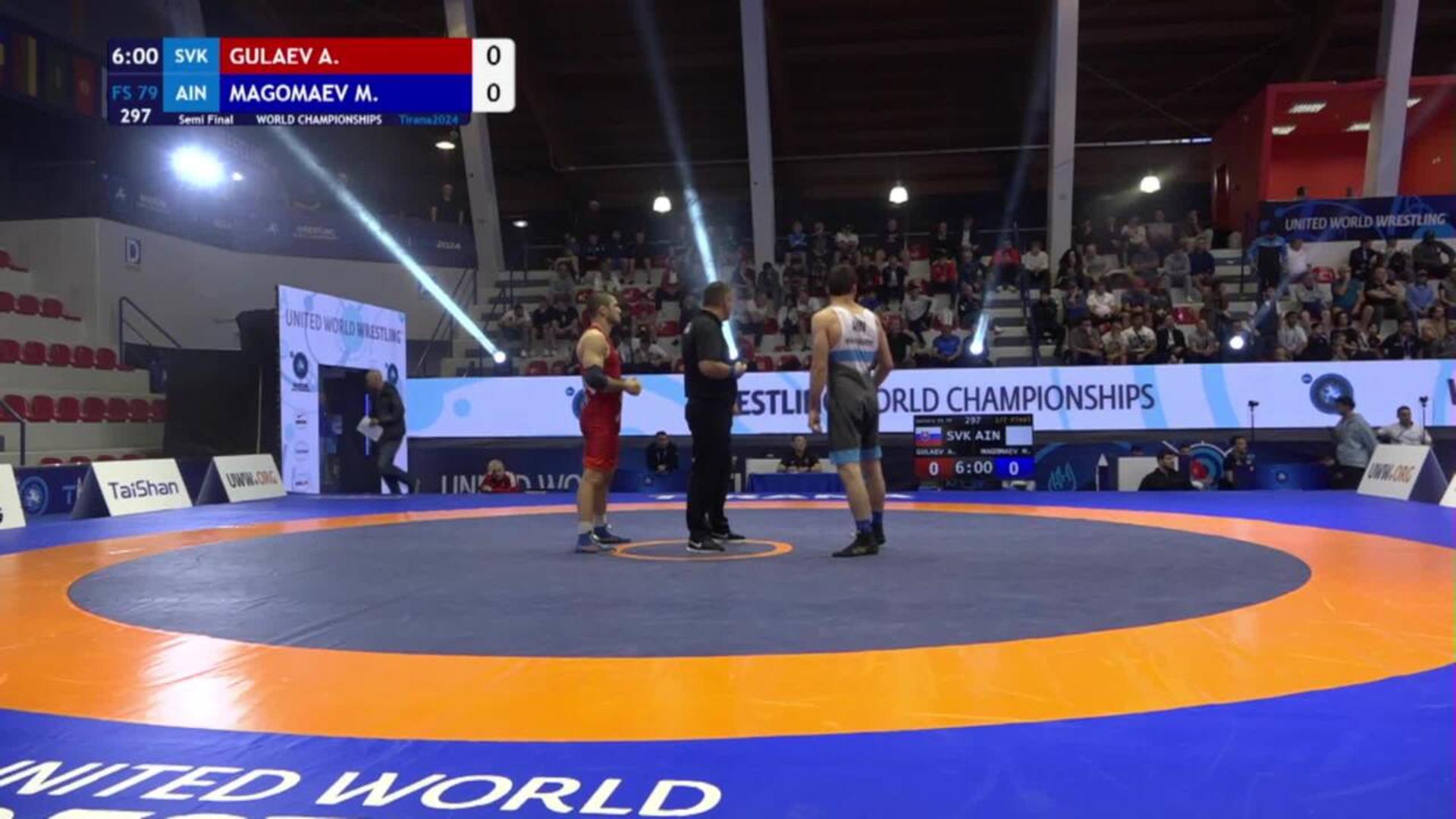 Akhsarbek GULAEV (SVK) vs. Magomed MAGOMAEV (AIN) | 2024 Seniors World ...
