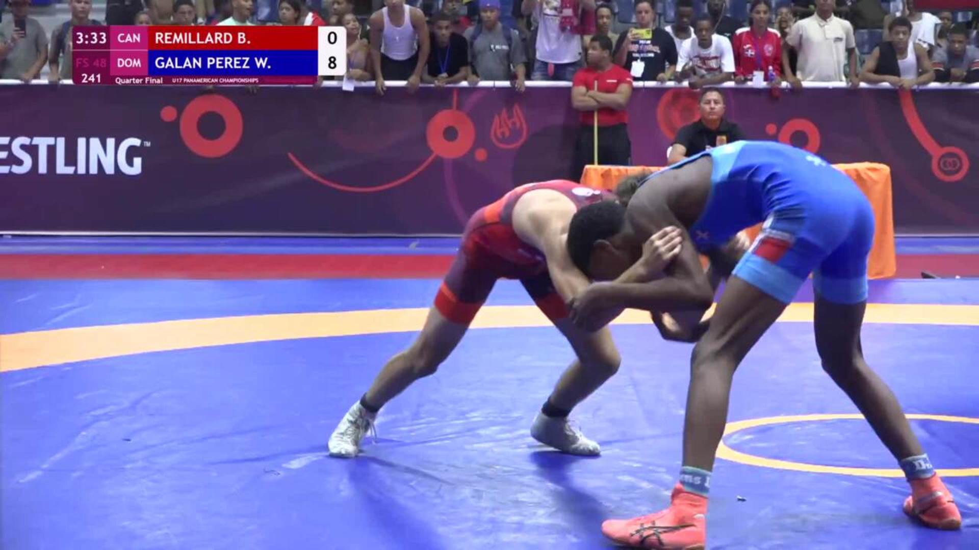 Ben Alain REMILLARD (CAN) vs. Wane Antonio GALAN PEREZ (DOM) | U17 ...