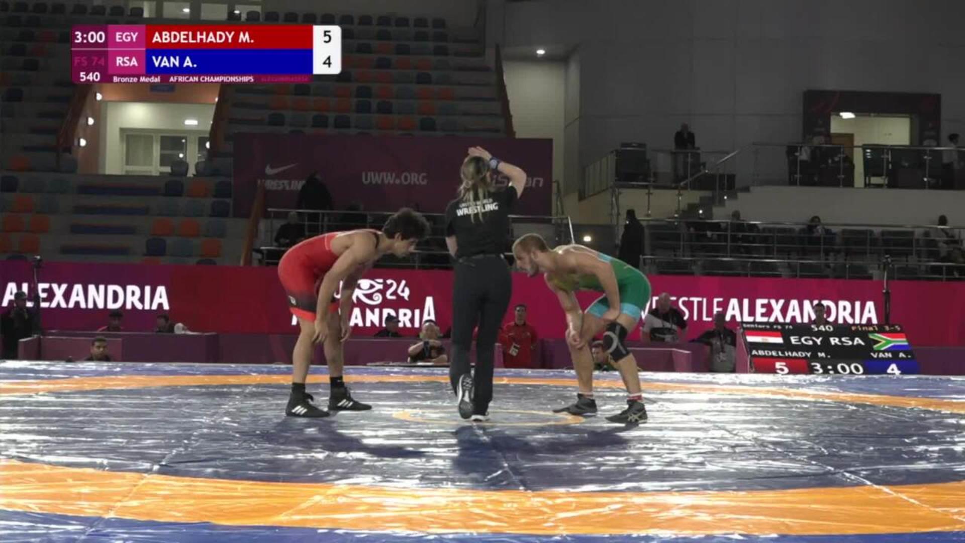 Mohamed Tarek Abdou Khalil ABDELHADY (EGY) vs. Arno VAN ZIJL (RSA ...