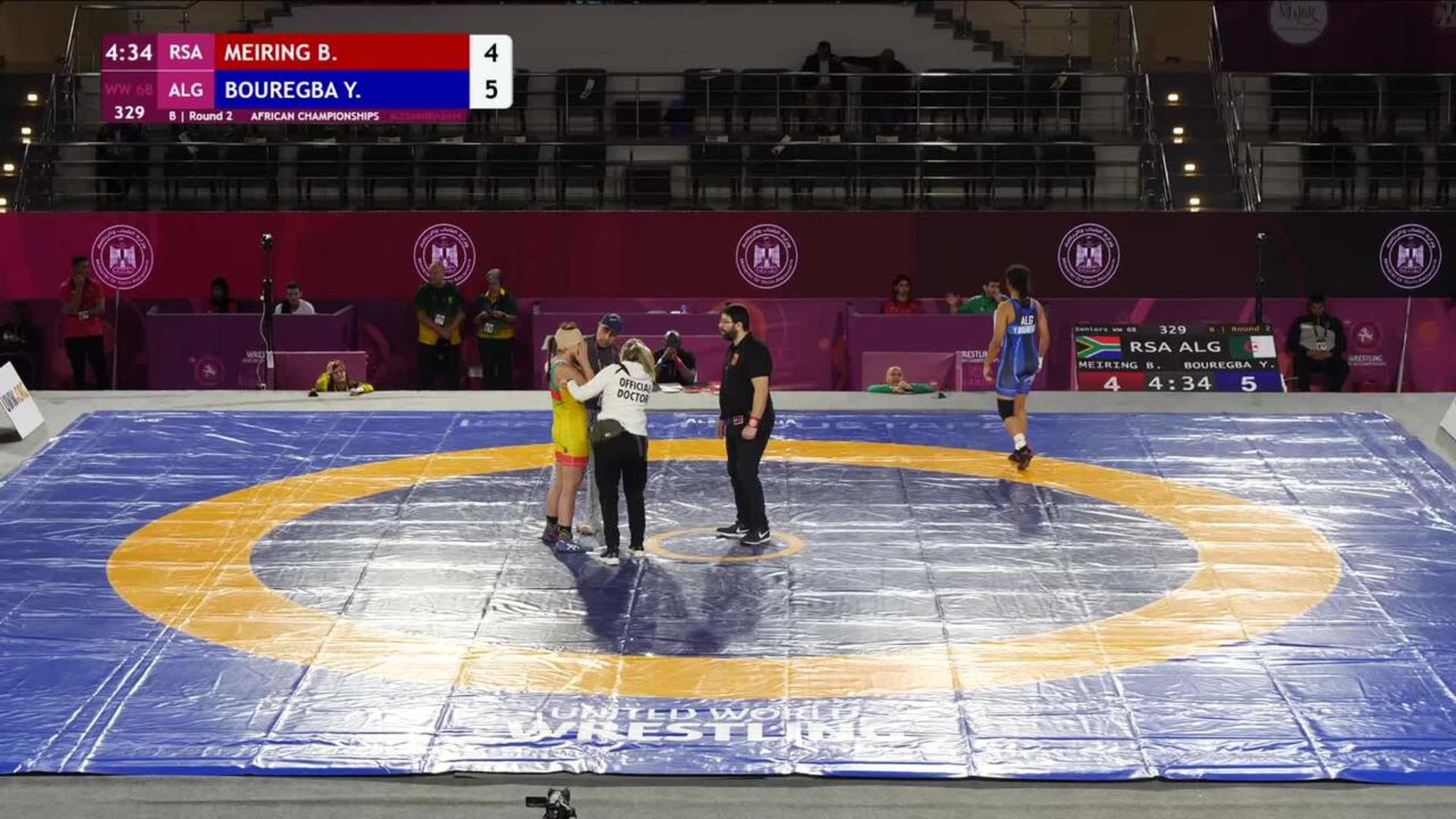 Bea MEIRING (RSA) vs. Yasmine BOUREGBA (ALG) | AFRICAN CHAMPIONSHIPS ...