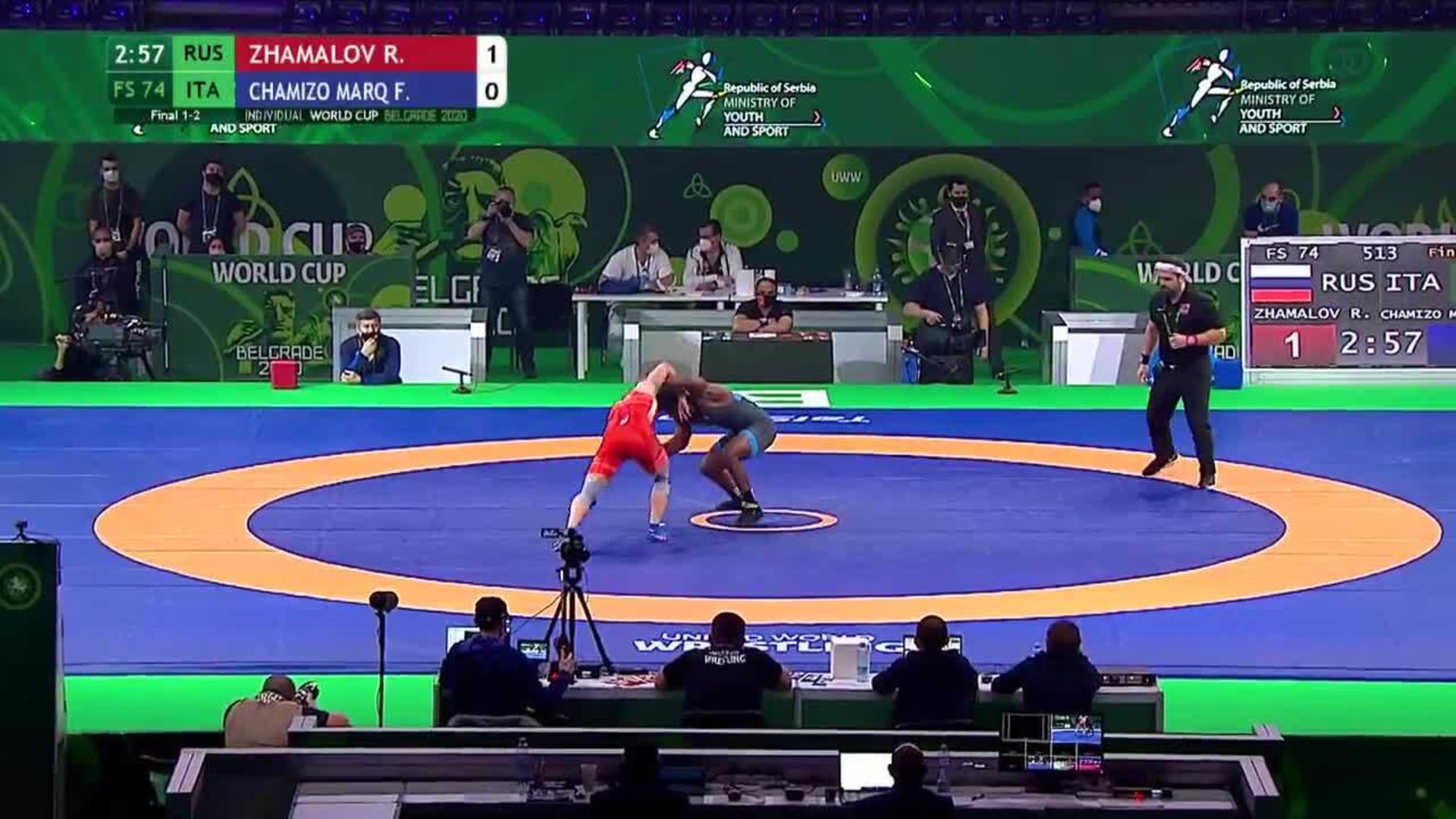 GOLD FS - 74 kg: R. ZHAMALOV (RUS) v. F. CHAMIZO MARQ (ITA)