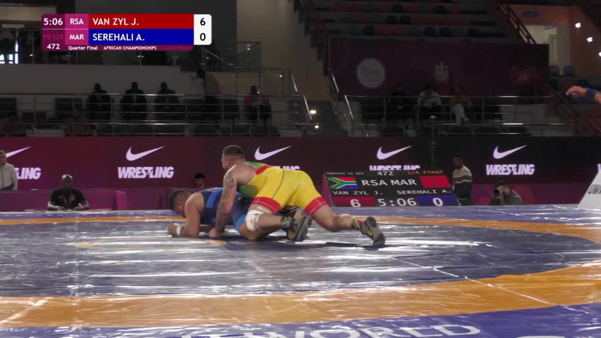 Justin VAN ZYL (RSA) vs. Ahmed SEREHALI (MAR) | AFRICAN CHAMPIONSHIPS ...