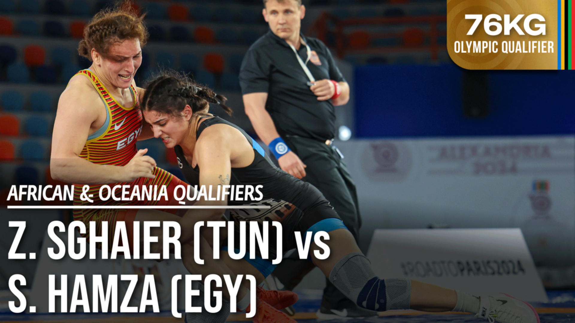 Samar Amer Ibrahim HAMZA (EGY) vs. Zaineb SGHAIER (TUN) | 2024 Seniors African and Oceania OG ...