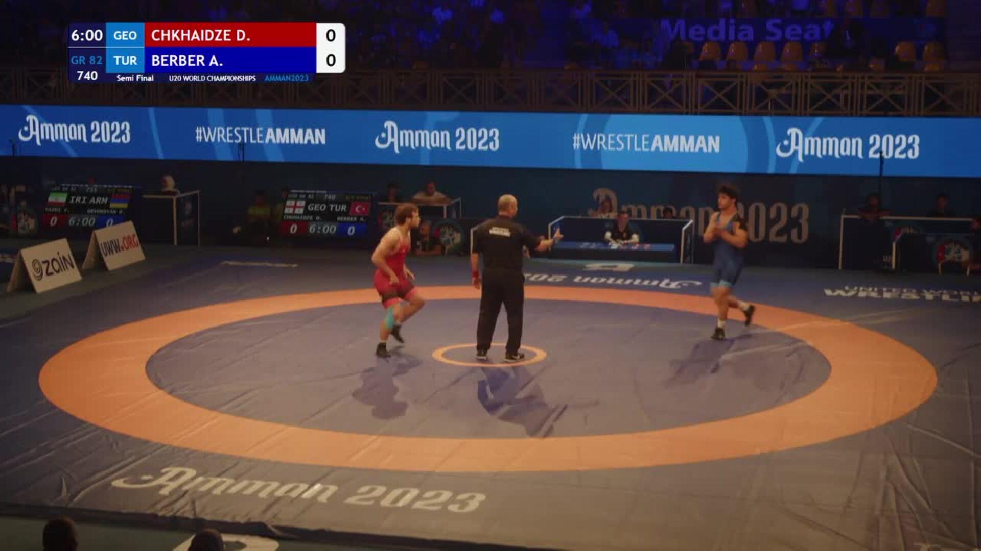 Data CHKHAIDZE (GEO) vs. Alperen BERBER (TUR) | U20 World Championships ...
