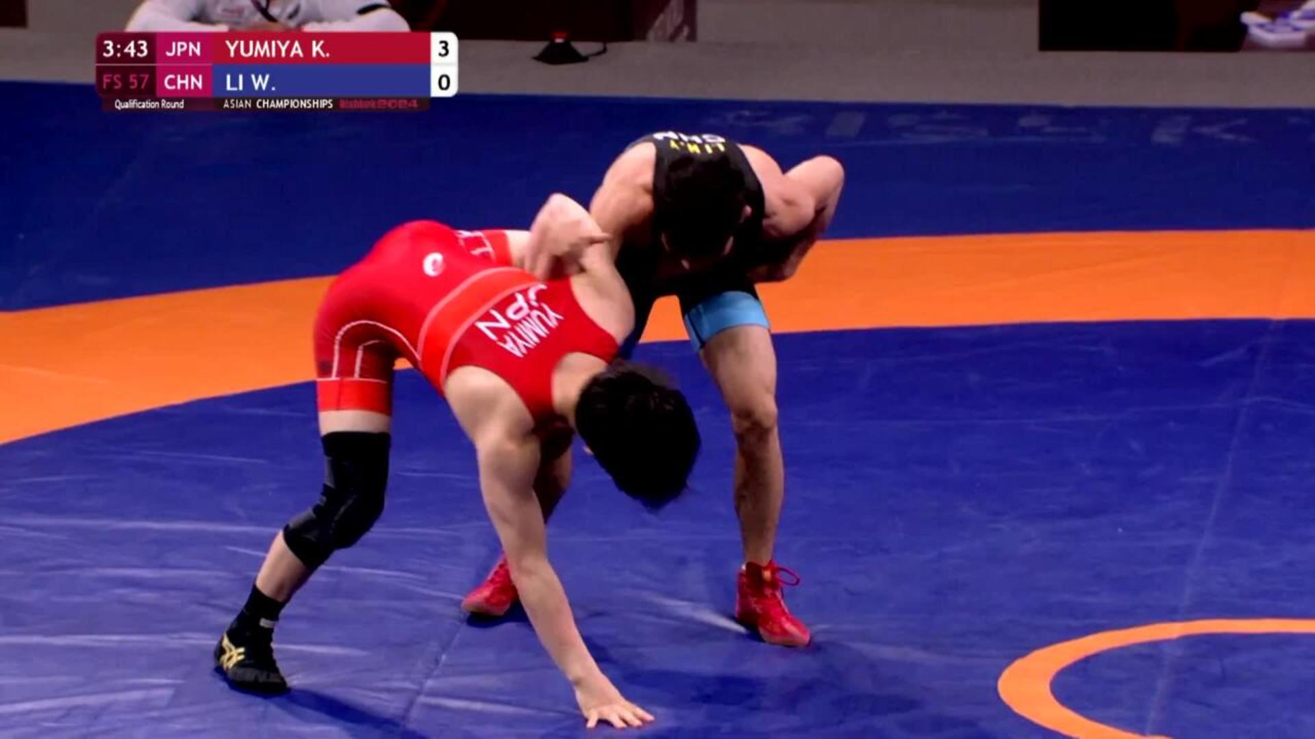 Kento YUMIYA (JPN) vs. Weiyu LI (CHN) | 2024 Seniors Asian ...
