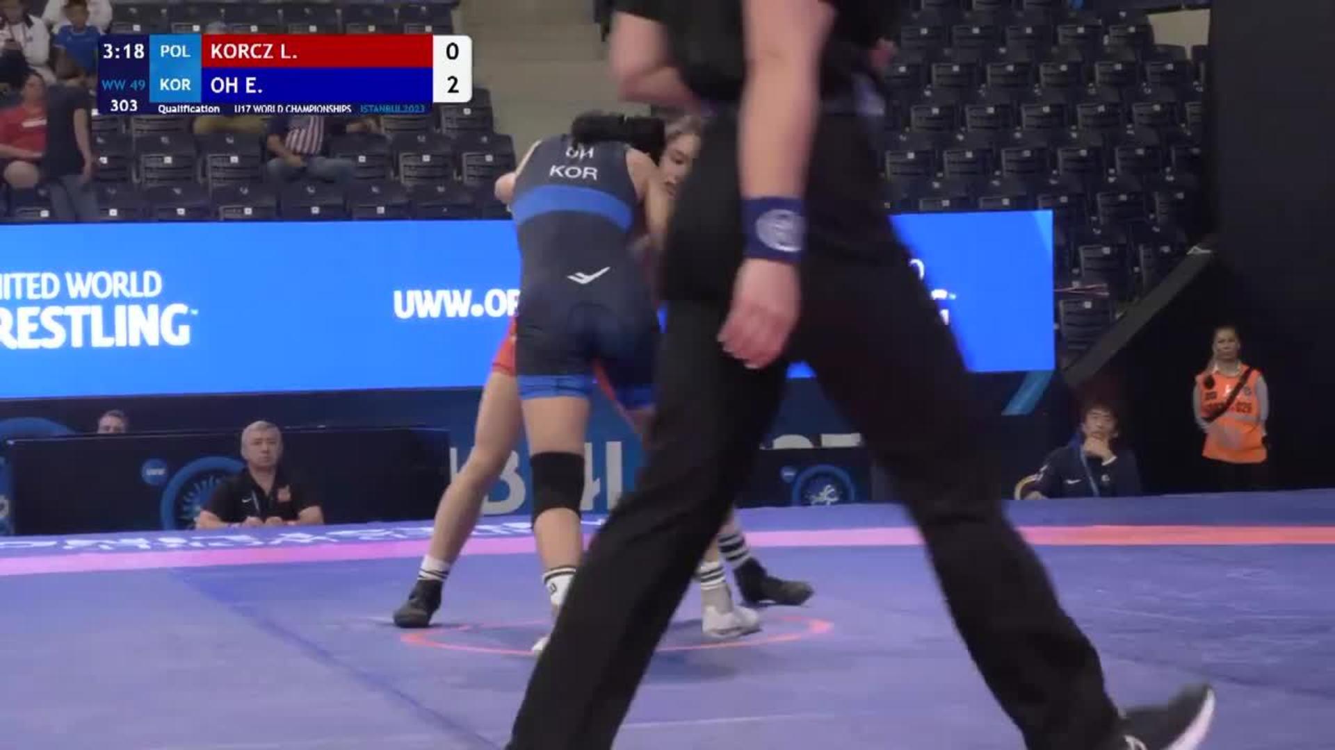 Qualification • WW 49Kg • Lucja Dorota KORCZ (POL) vs. Eunhye OH (KOR)