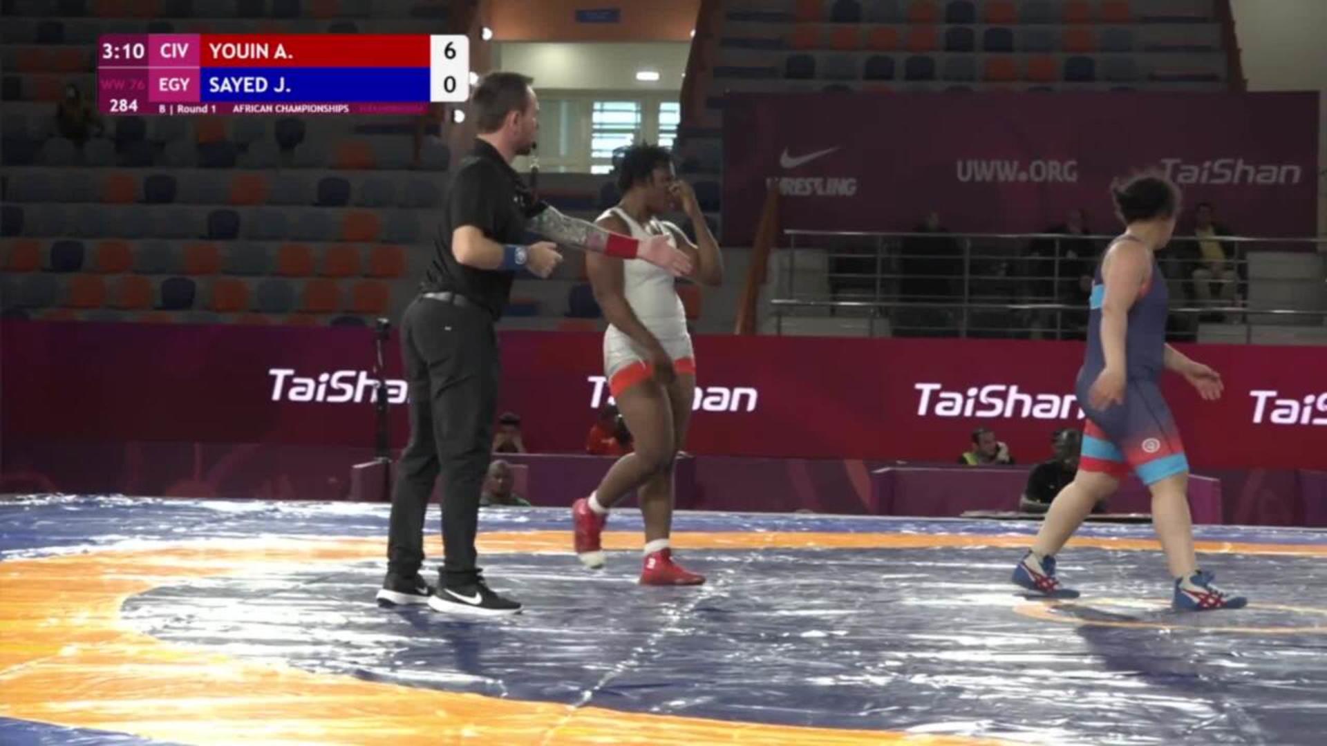 Amy YOUIN (CIV) vs. Jana Emad Sayed Abdelrazek SAYED (EGY) | AFRICAN CHAMPIONSHIPS 2024 | B ...