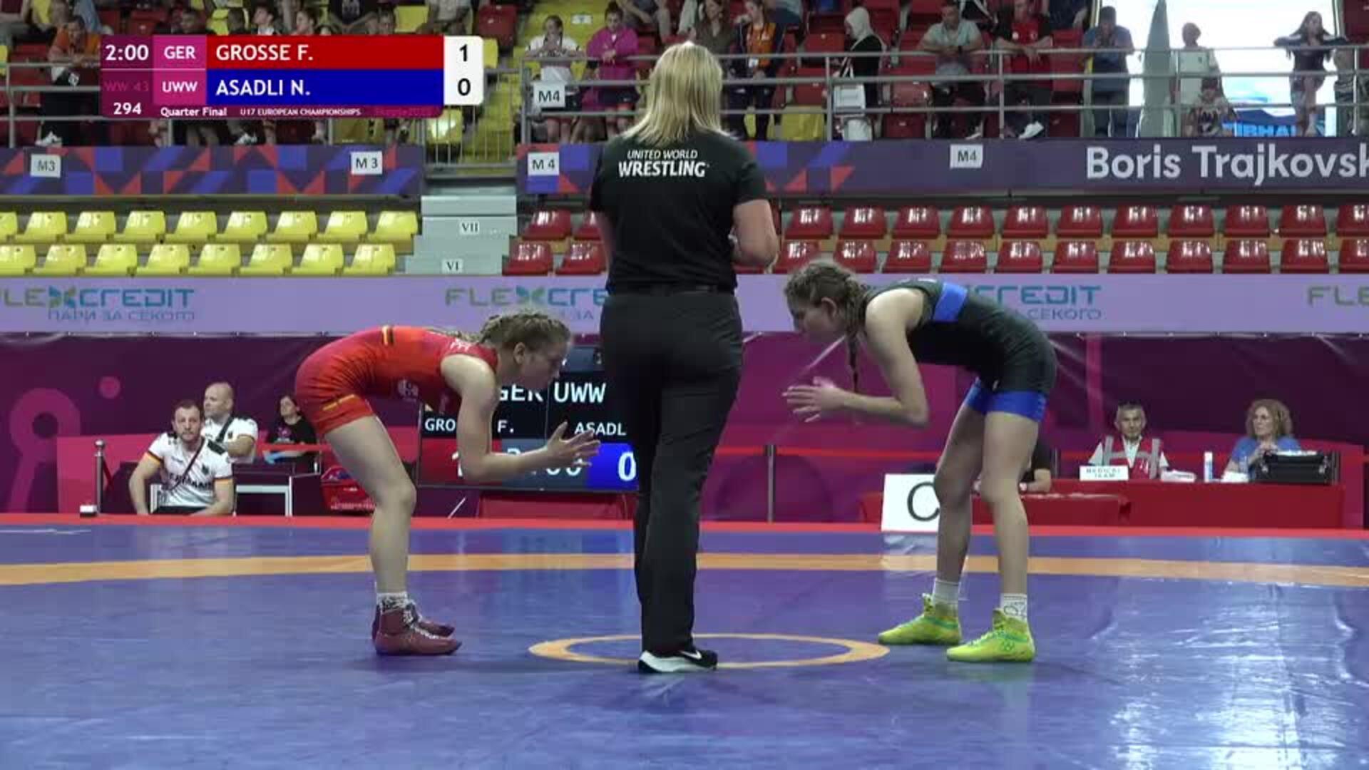 Frederika GROSSE (GER) vs. Nurana ASADLI (UWW) | U17 EUROPEAN ...