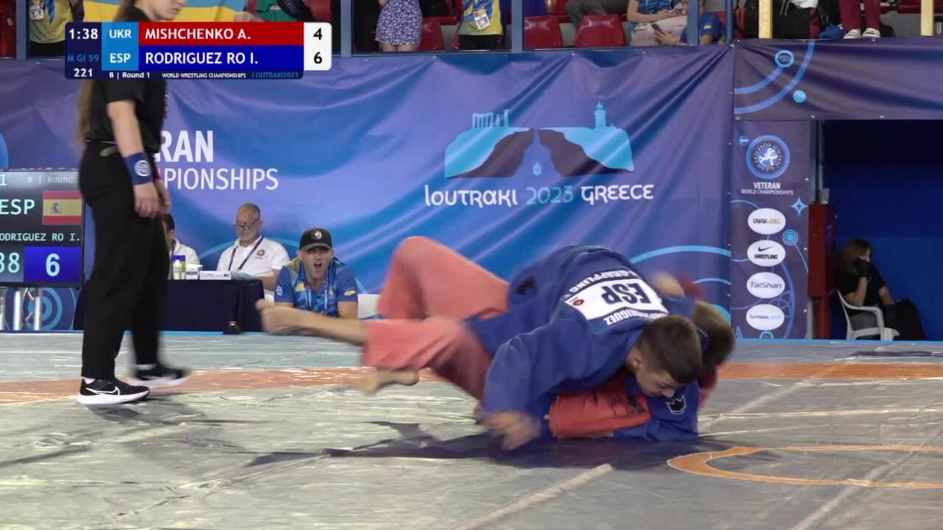 Artem MISHCHENKO (UKR) vs. Izan RODRIGUEZ ROSA (ESP) | WORLD WRESTLING CHAMPIONSHIPS 2023 | B ...