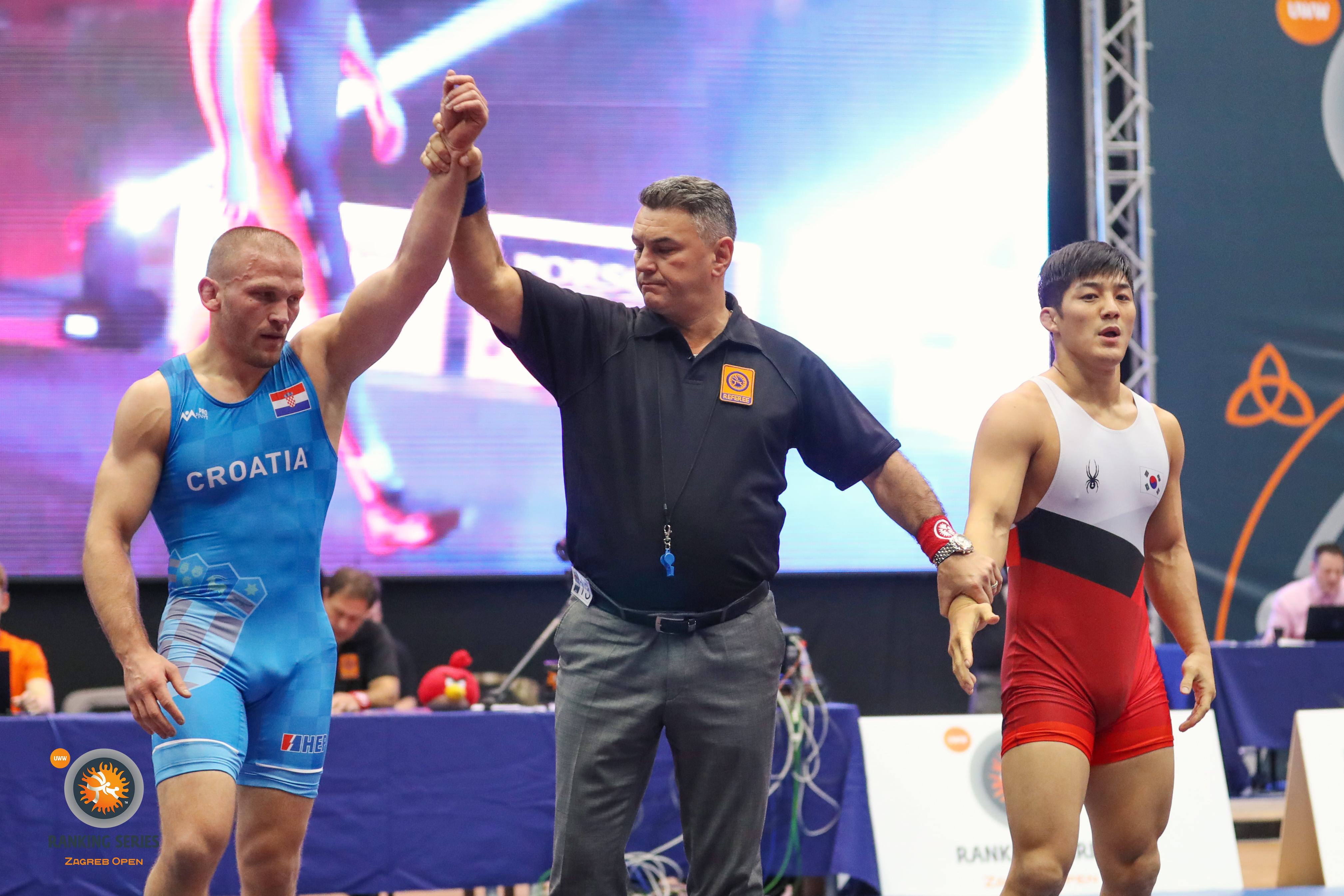 Croatia's Bozo STARCEVIC stunned Olympic champion KIM Hyeonwoo and made ...