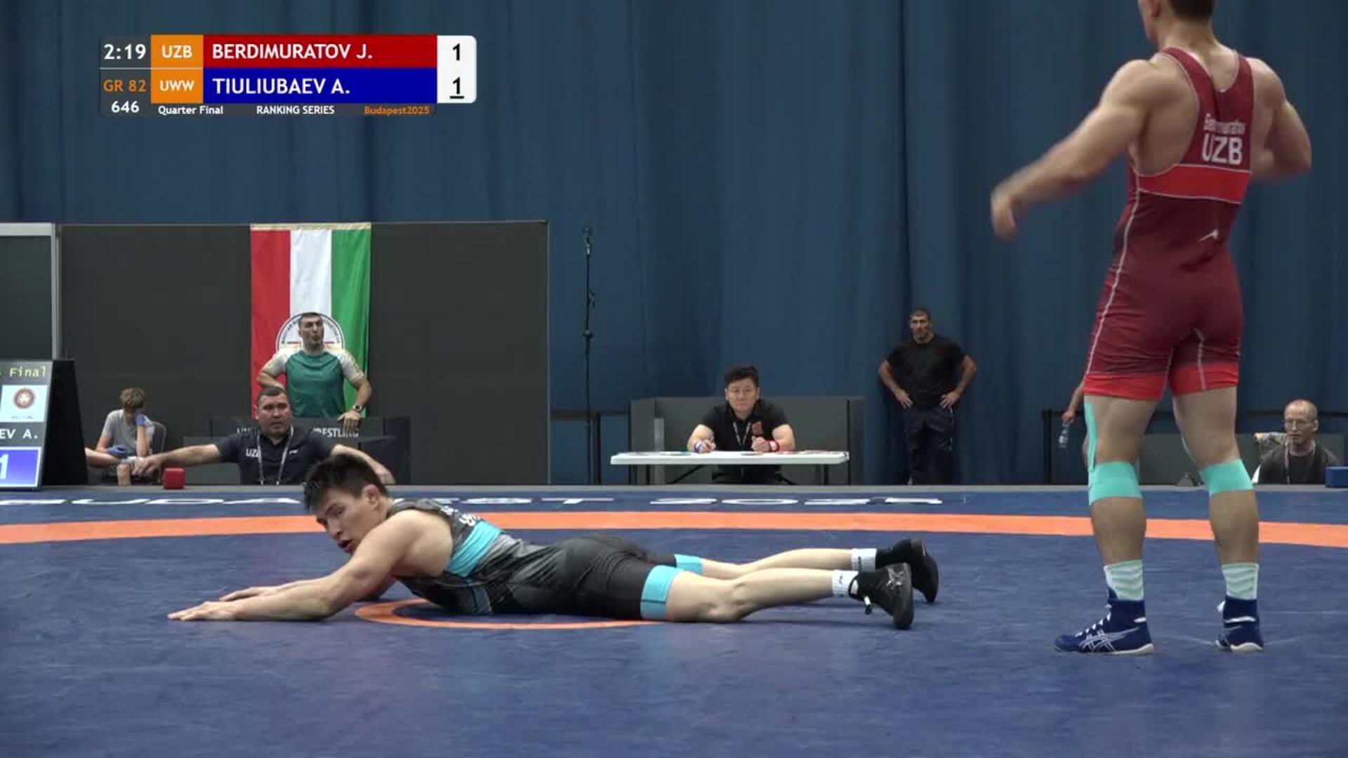 Jalgasbay BERDIMURATOV (UZB) vs. Adlet TIULIUBAEV (UWW) | RANKING SERIES 2025 | Quarter Final ...
