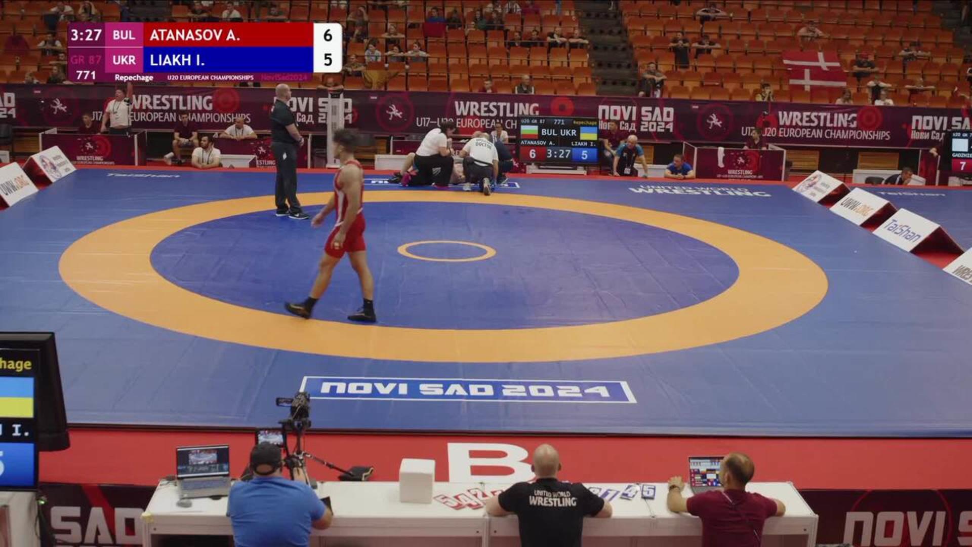 Andrey Tomov ATANASOV (BUL) vs. Ivan LIAKH (UKR) | U20 EUROPEAN ...