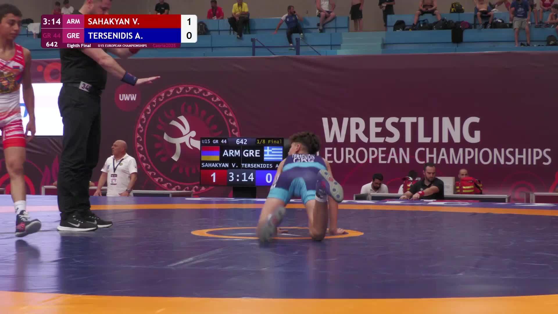 Vardan SAHAKYAN (ARM) vs. Alexandros TERSENIDIS (GRE) | U15 EUROPEAN ...