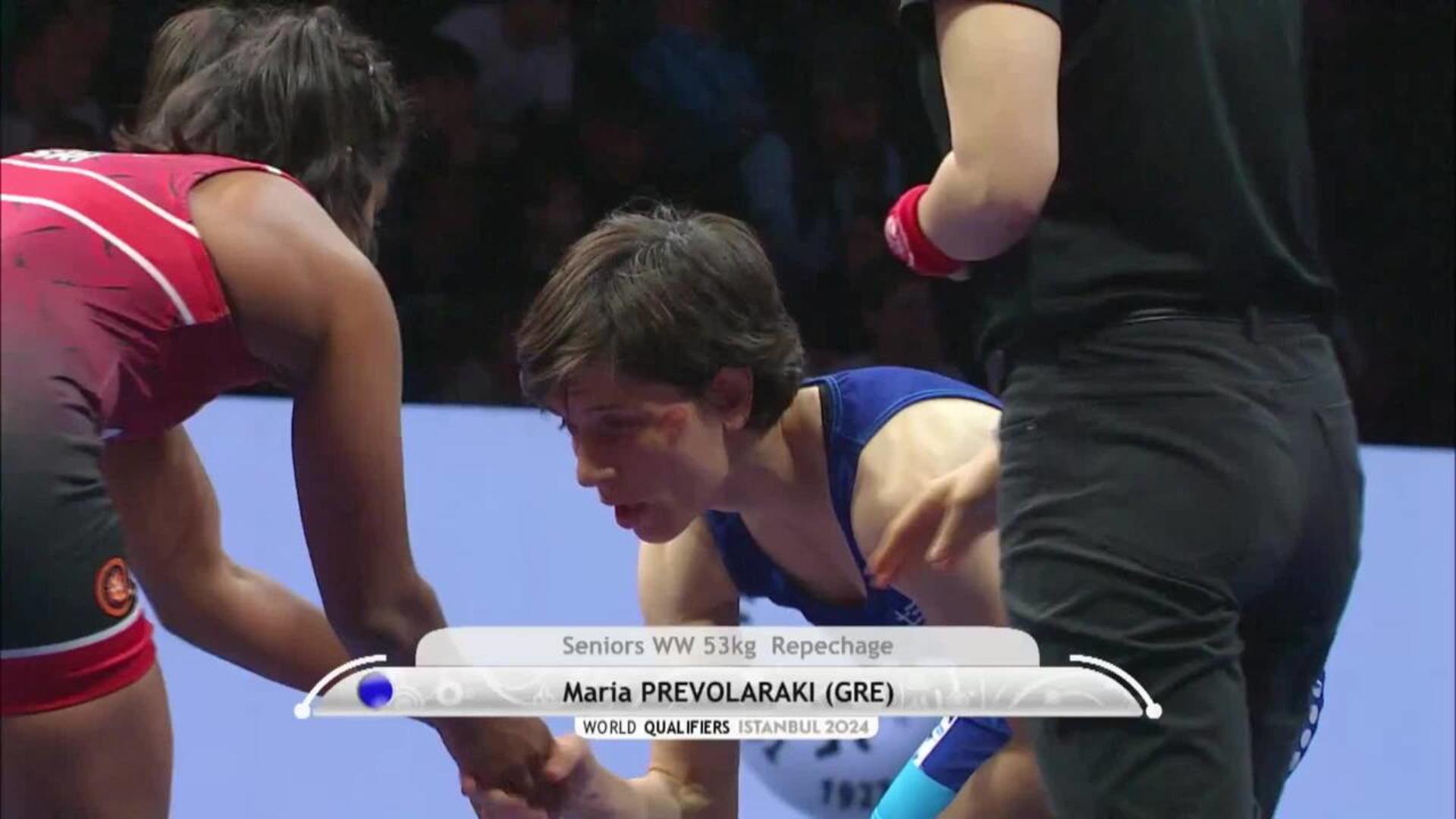 Nethmi Ahinsa Fernando PORUTHOTAGE (SRI) vs. Maria PREVOLARAKI (GRE) | 2024 World OG Qualifier ...