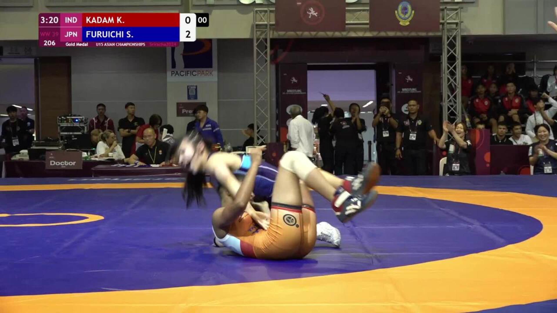 Kasturi Sagar KADAM (IND) vs. Sera FURUICHI (JPN) | U15 ASIAN CHAMPIONSHIPS 2024 | Gold Medal ...