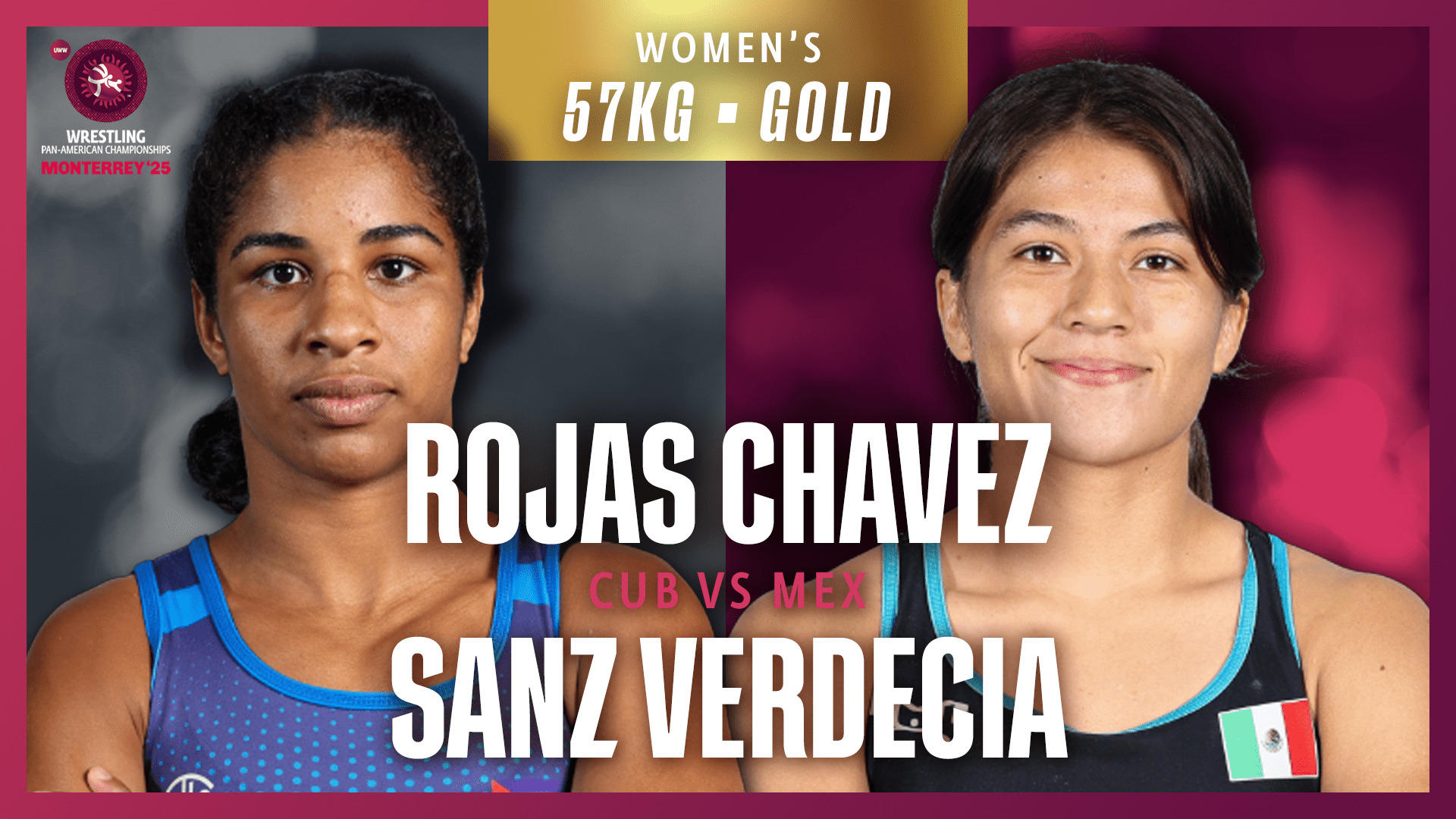 Yaynelis SANZ VERDECIA (CUB) vs. Bertha Daniela ROJAS CHAVEZ (MEX ...