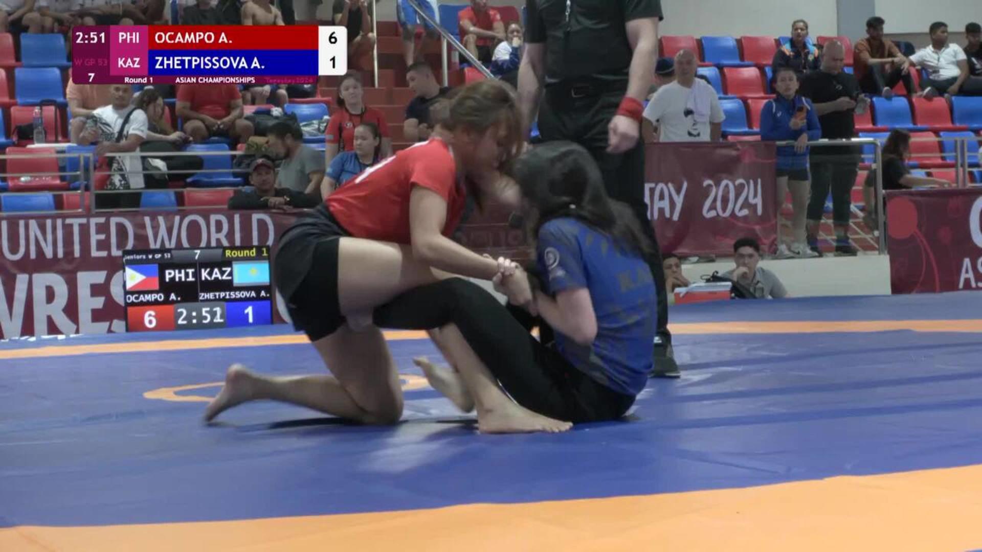 Andrea Kay OCAMPO (PHI) vs. Aida ZHETPISSOVA (KAZ) | ASIAN ...