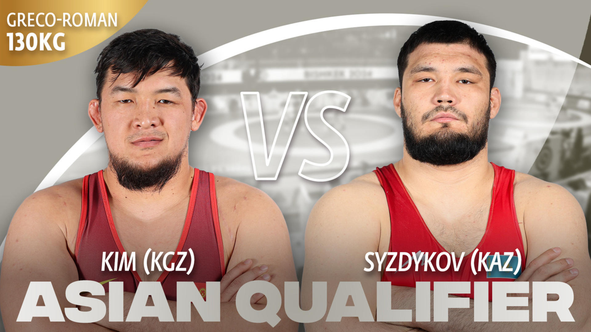 Alimkhan SYZDYKOV (KAZ) vs. Roman KIM (KGZ) | 2024 Seniors Asian OG Qualifier | Semi Final | GR ...