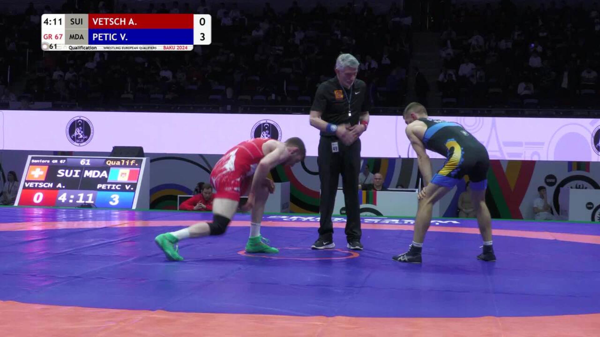 Andreas VETSCH (SUI) vs. Valentin PETIC (MDA) | Wrestling European ...