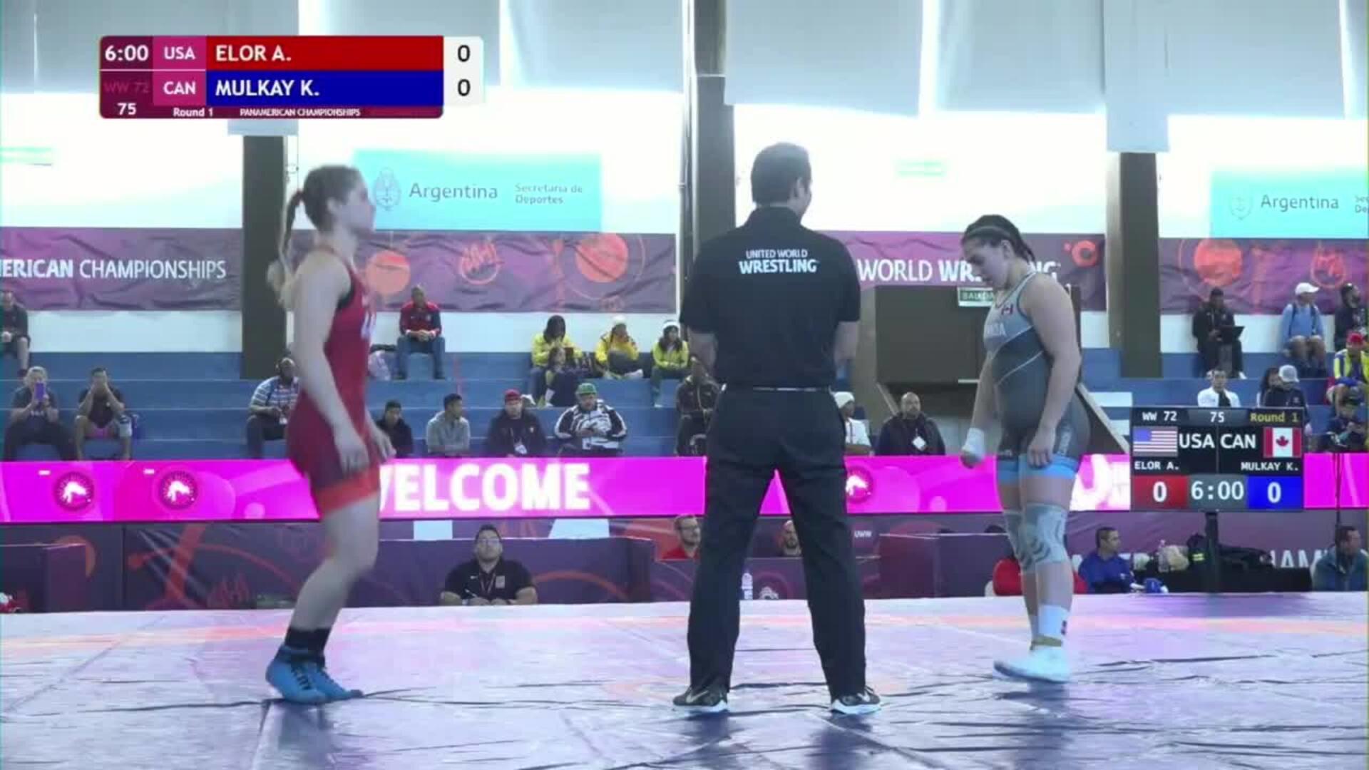 Round 1 • WW 72Kg • Amit ELOR (USA) vs. Katie Nichole MULKAY (CAN)