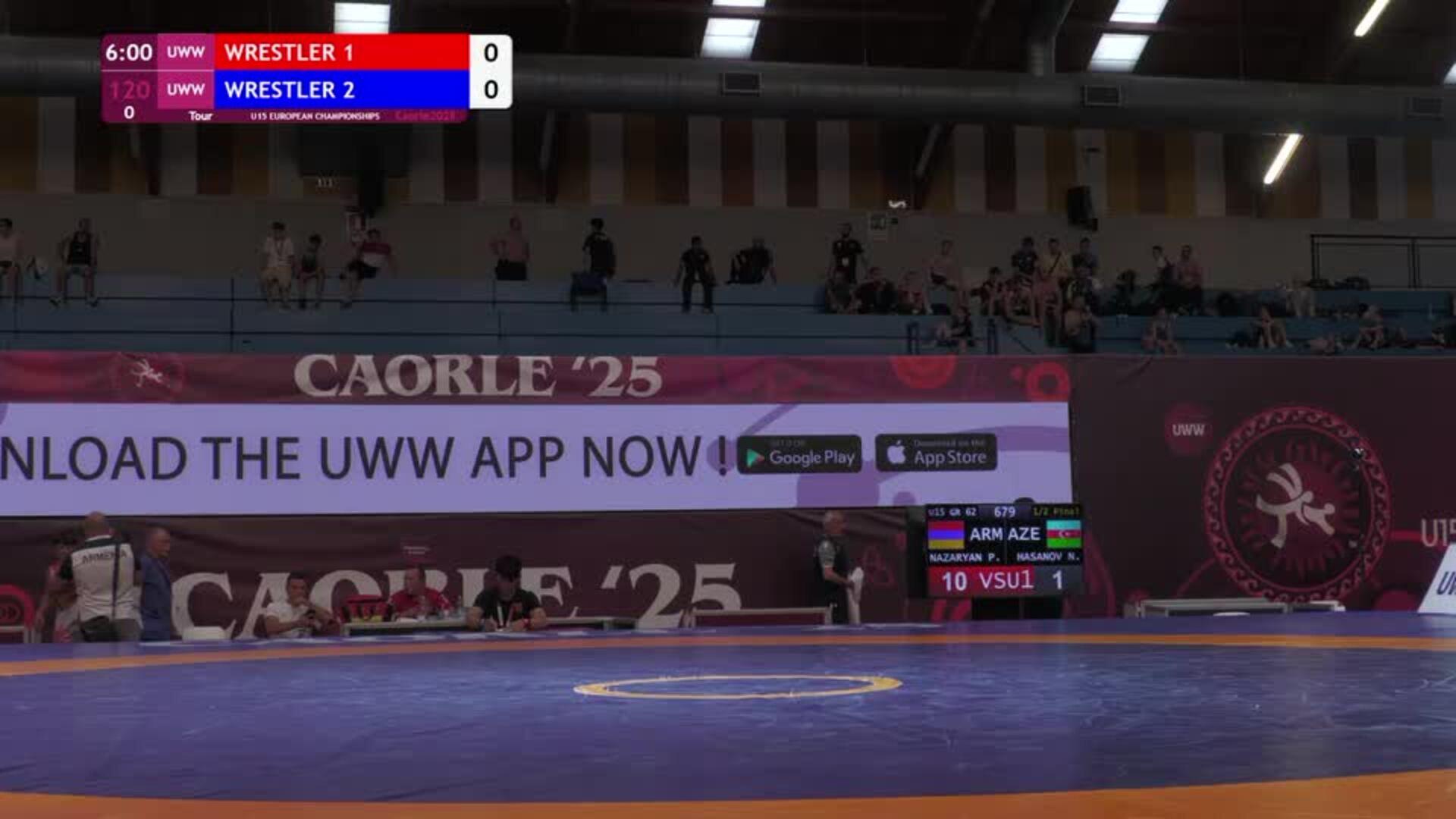 Pavel NAZARYAN (ARM) vs. Nadir HASANOV (AZE) | 2025 U15 European ...