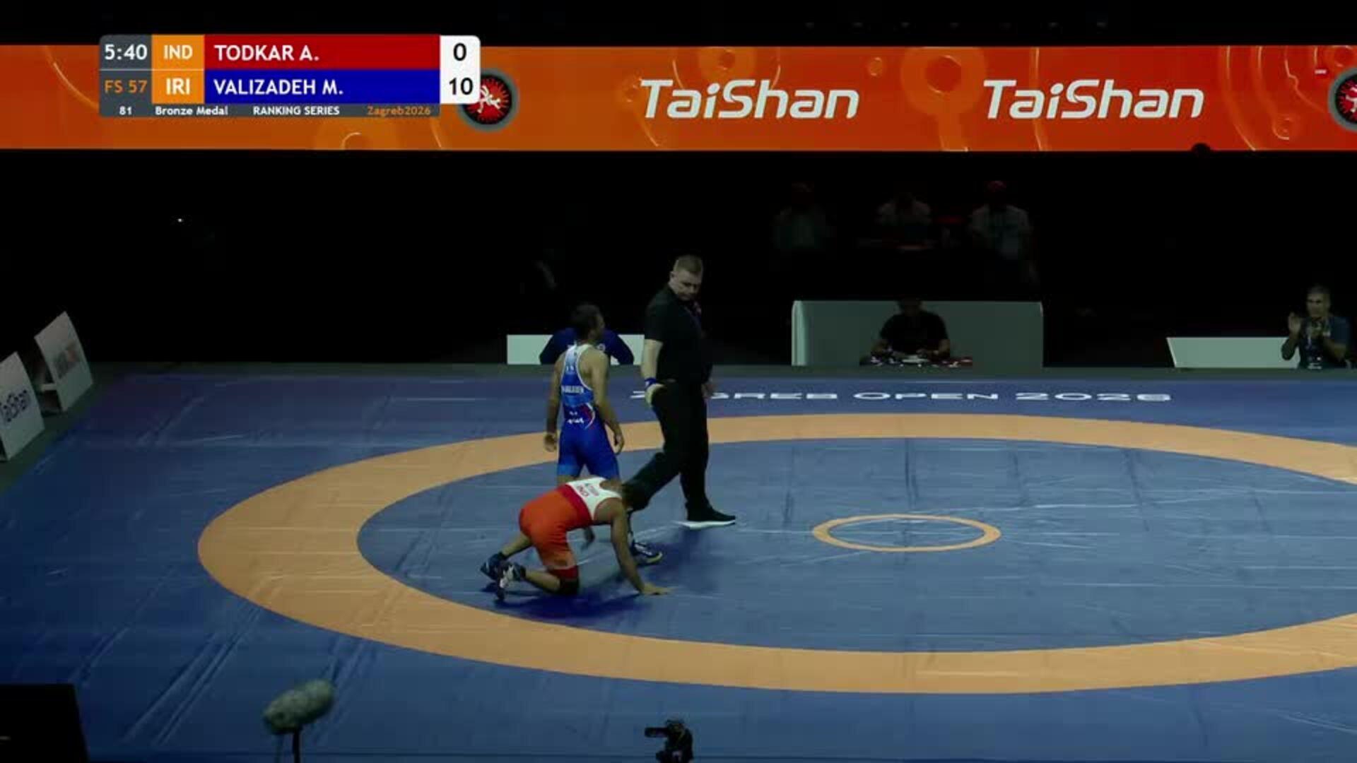 Atish Sunil TODKAR (IND) vs. Milad Jahangir VALIZADEH (IRI) | RANKING ...