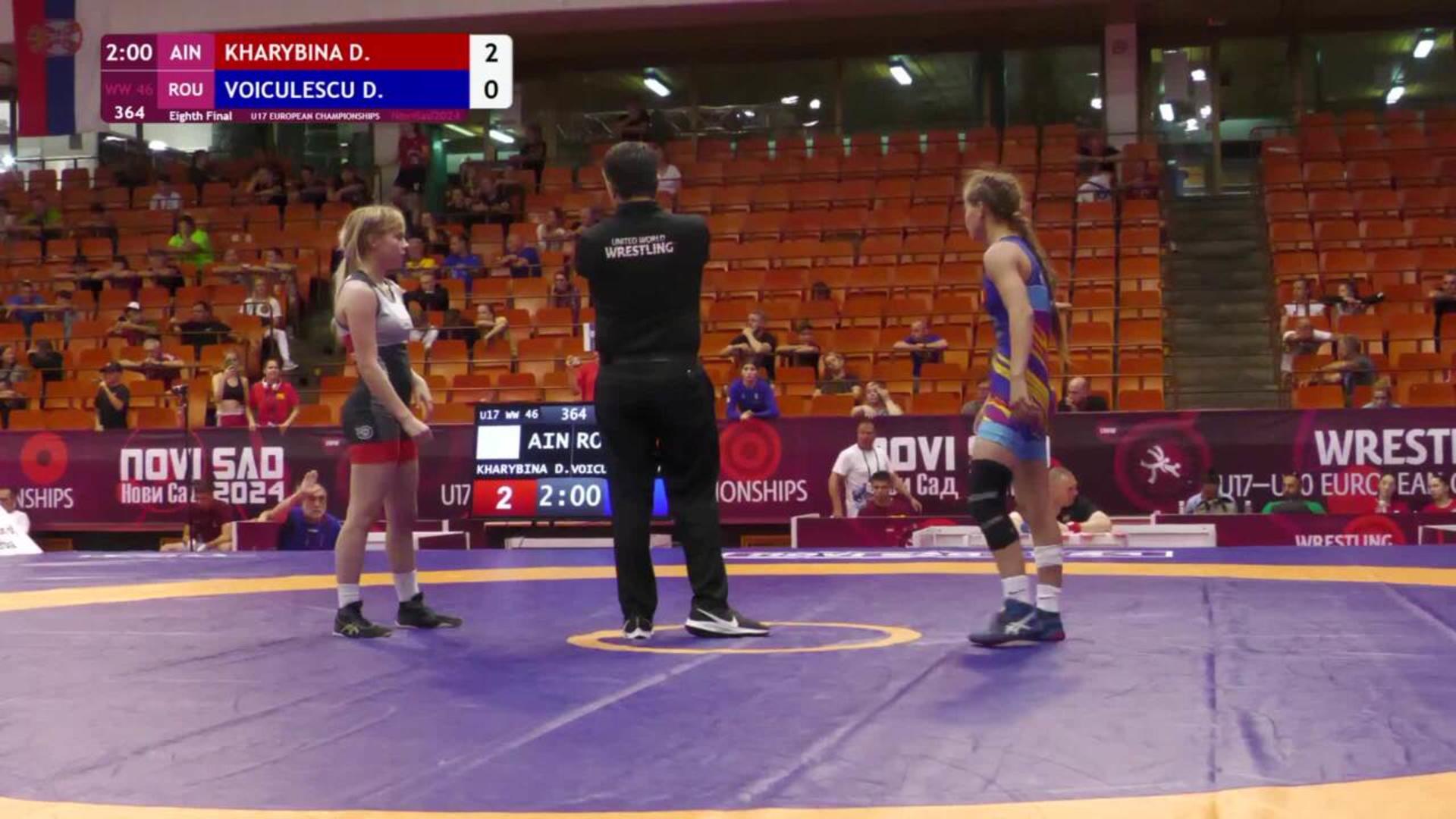 Darya KHARYBINA (AIN) vs. Diana luminita VOICULESCU (ROU) | U17 EUROPEAN CHAMPIONSHIPS 2024 ...