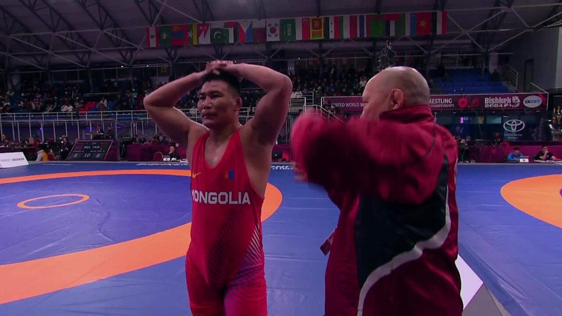 Batzul DAMJIN (MGL) vs. Orazmuhammet HOJALYYEV (TKM) | 2024 Seniors ...