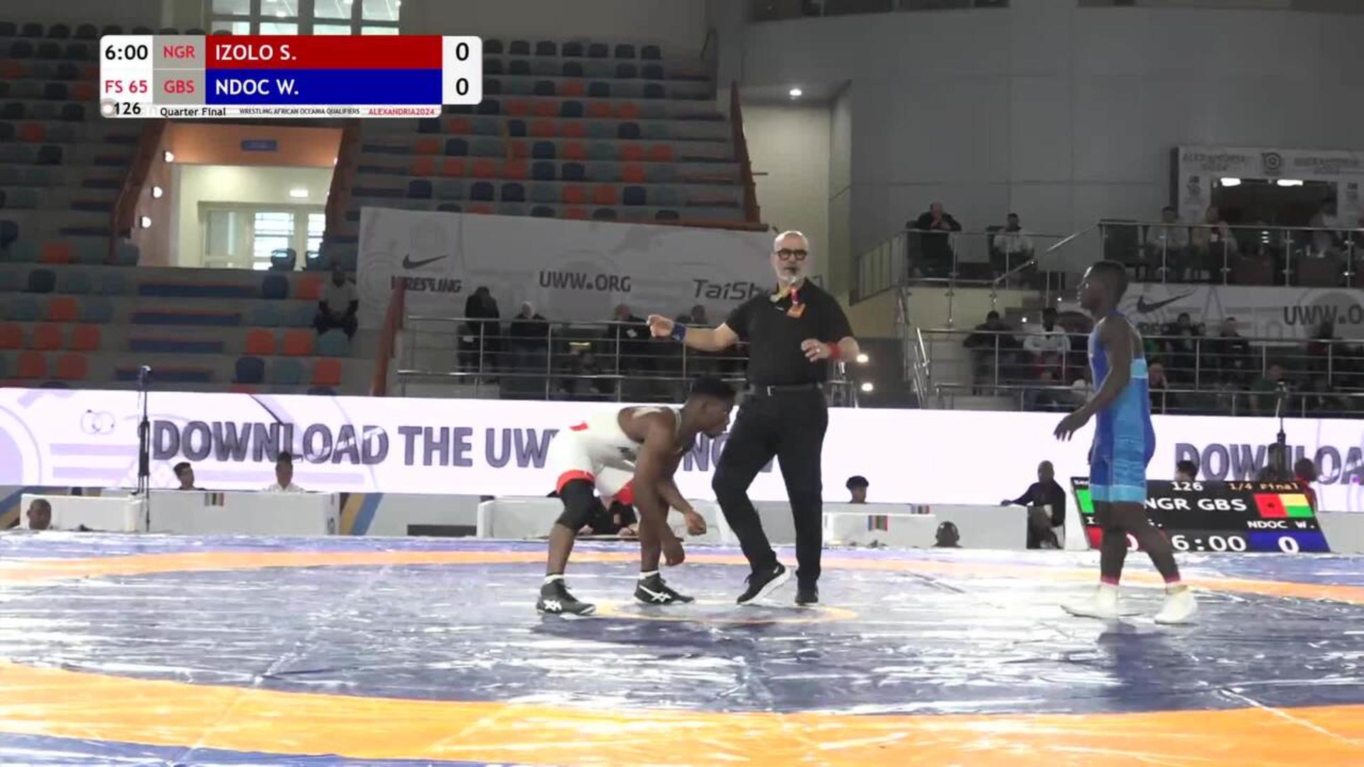 Stephen Simon IZOLO (NGR) vs. Wotna Cana NDOC (GBS) | 2024 Seniors African and Oceania OG ...