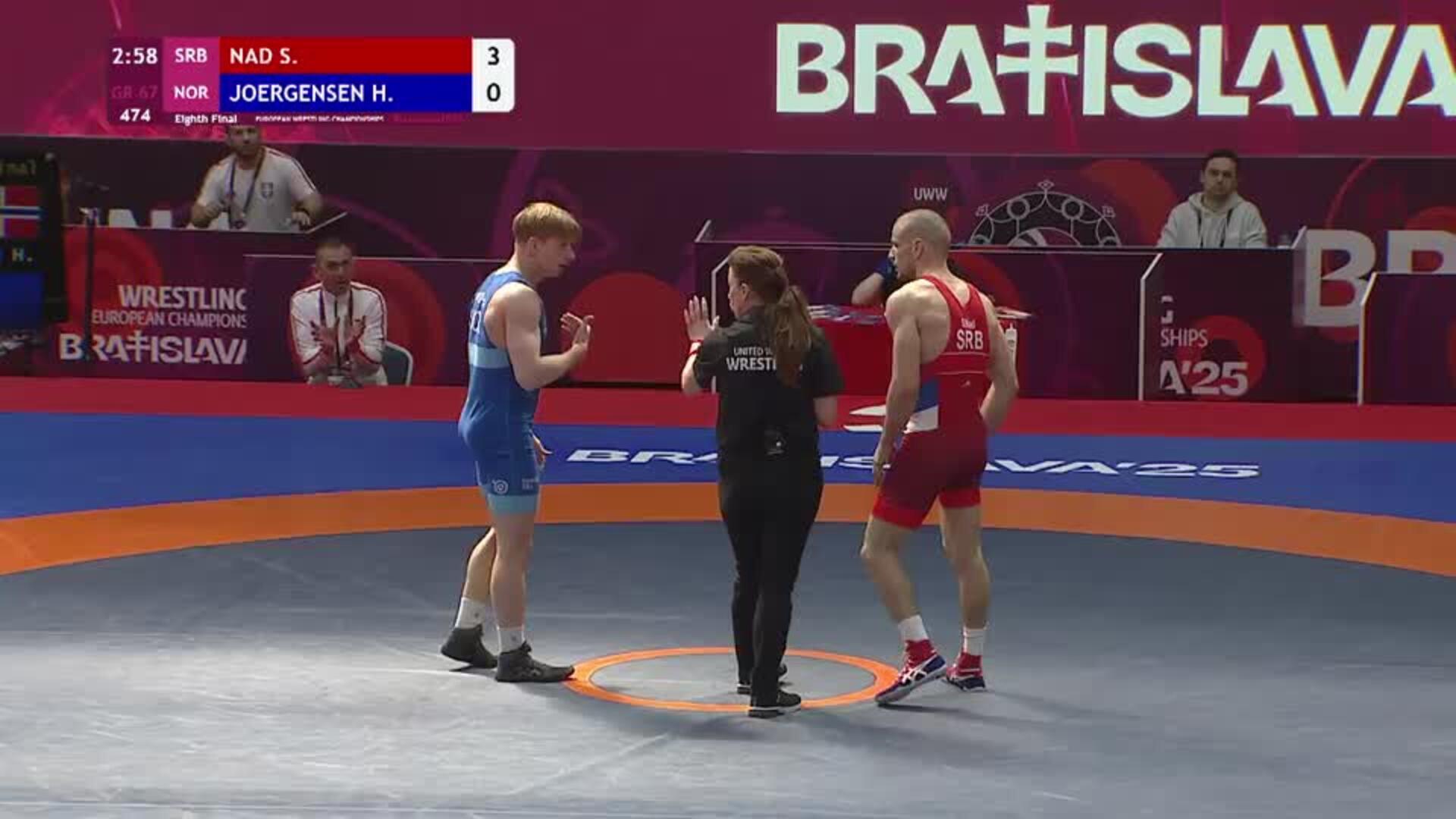 Sebastian NAD (SRB) vs. Haavard JOERGENSEN (NOR) | EUROPEAN WRESTLING CHAMPIONSHIPS 2025 ...