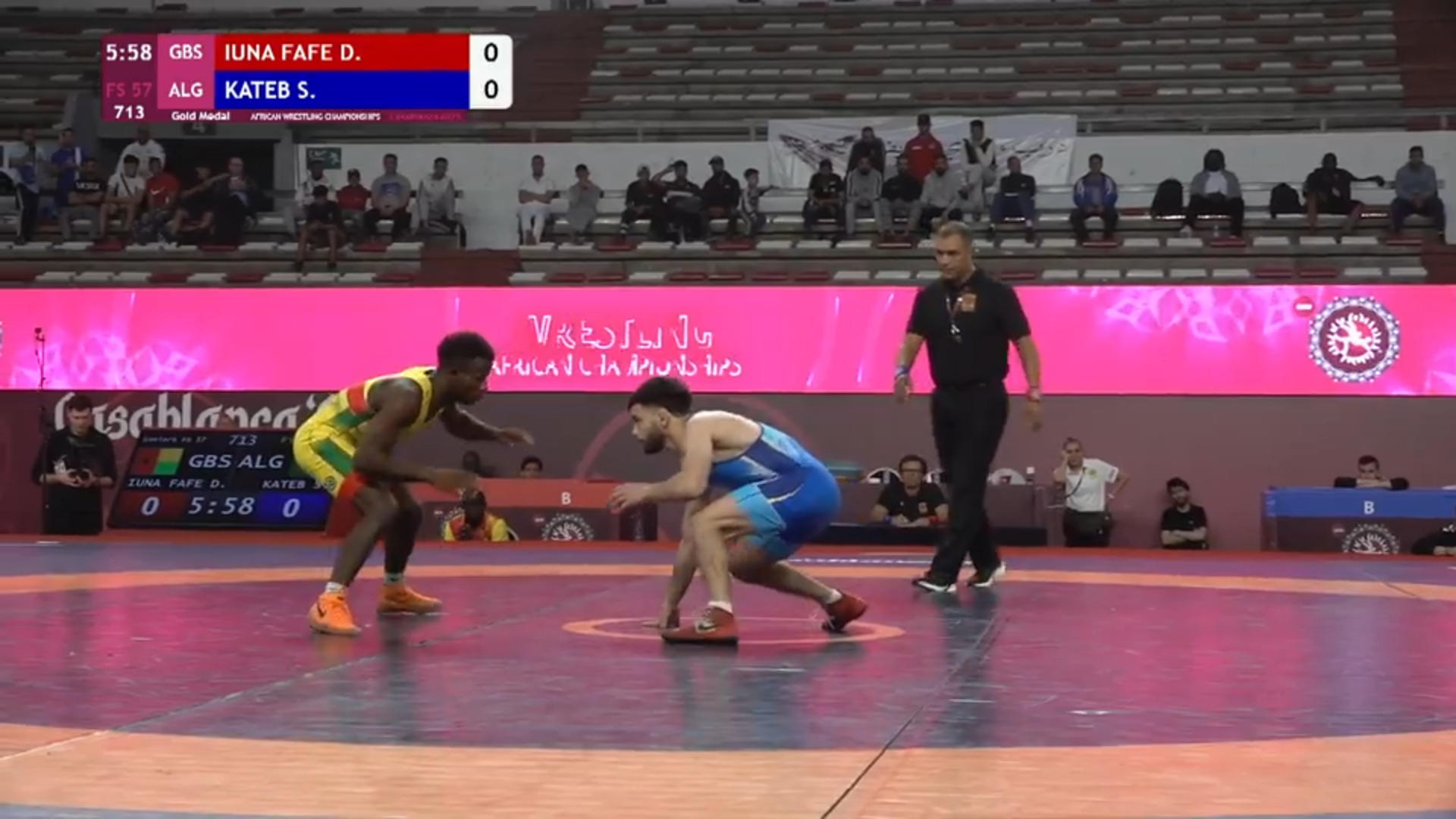 Diamantino IUNA FAFE (GBS) vs. Salah Eddine KATEB (ALG) | AFRICAN WRESTLING CHAMPIONSHIPS 2025 ...