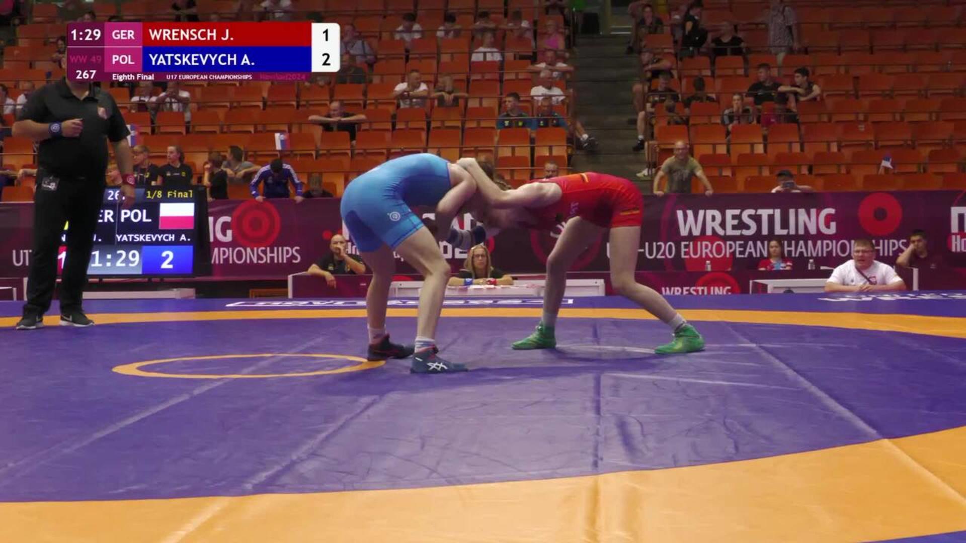 Josephine WRENSCH (GER) vs. Anna YATSKEVYCH (POL) | U17 EUROPEAN ...