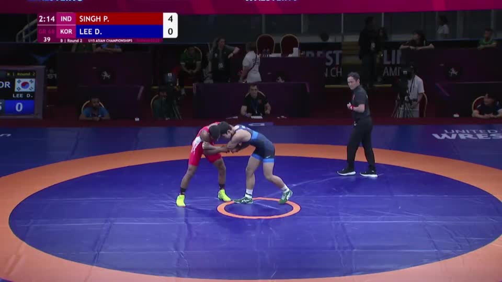 Parnam SINGH (IND) vs. Donggeon LEE (KOR) | U15 ASIAN CHAMPIONSHIPS ...