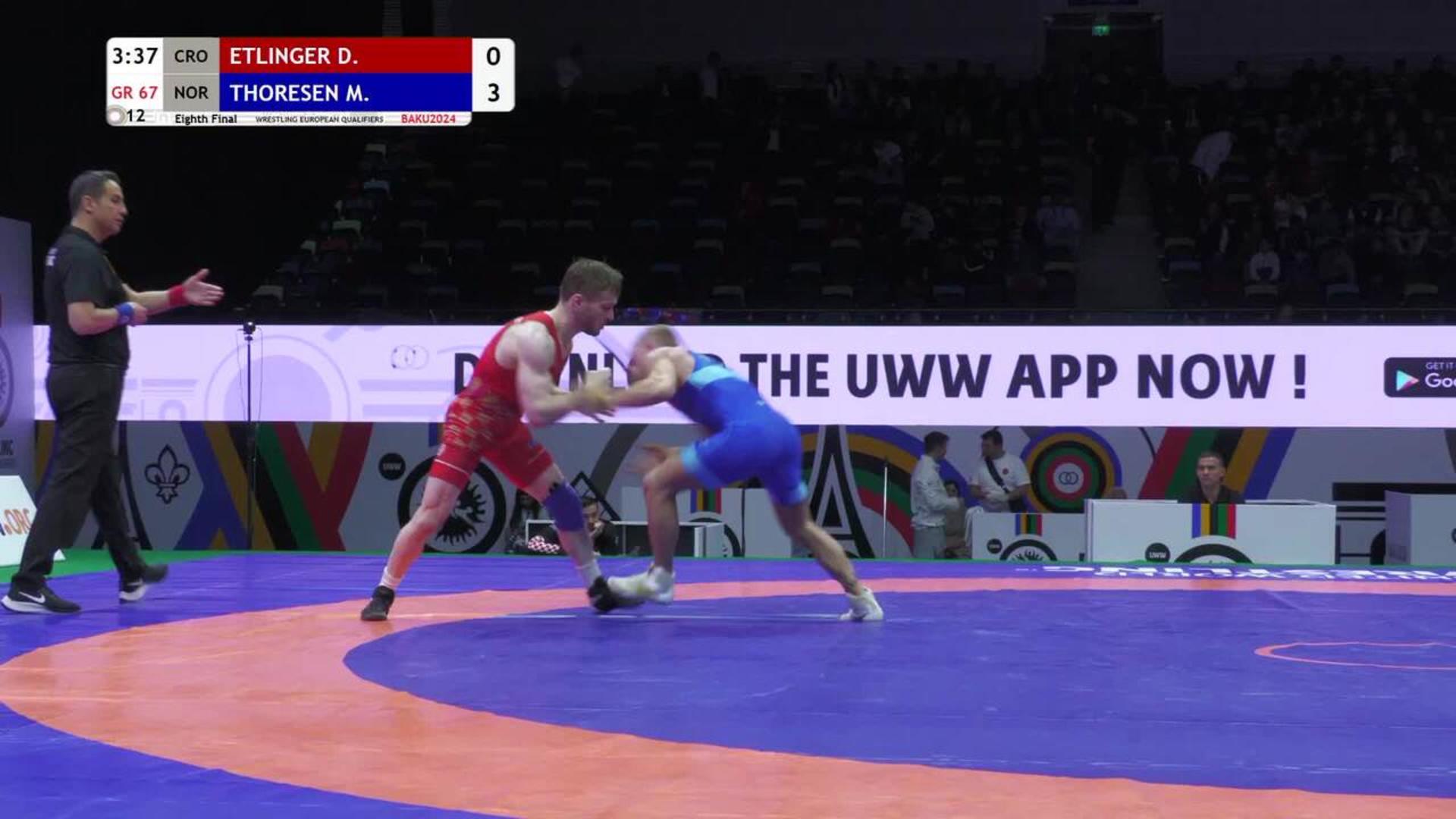 Dominik ETLINGER (CRO) vs. Morten THORESEN (NOR) | 2024 Seniors ...