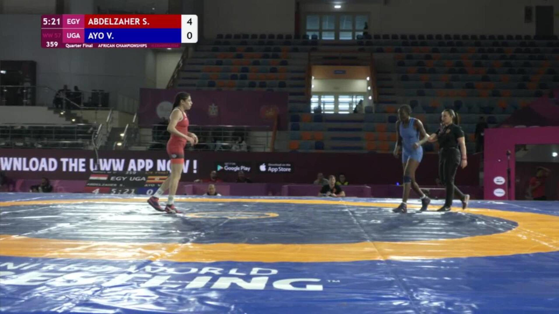 Shaimaa Khalifa Hussein ABDELZAHER (EGY) vs. Veronica AYO (UGA ...