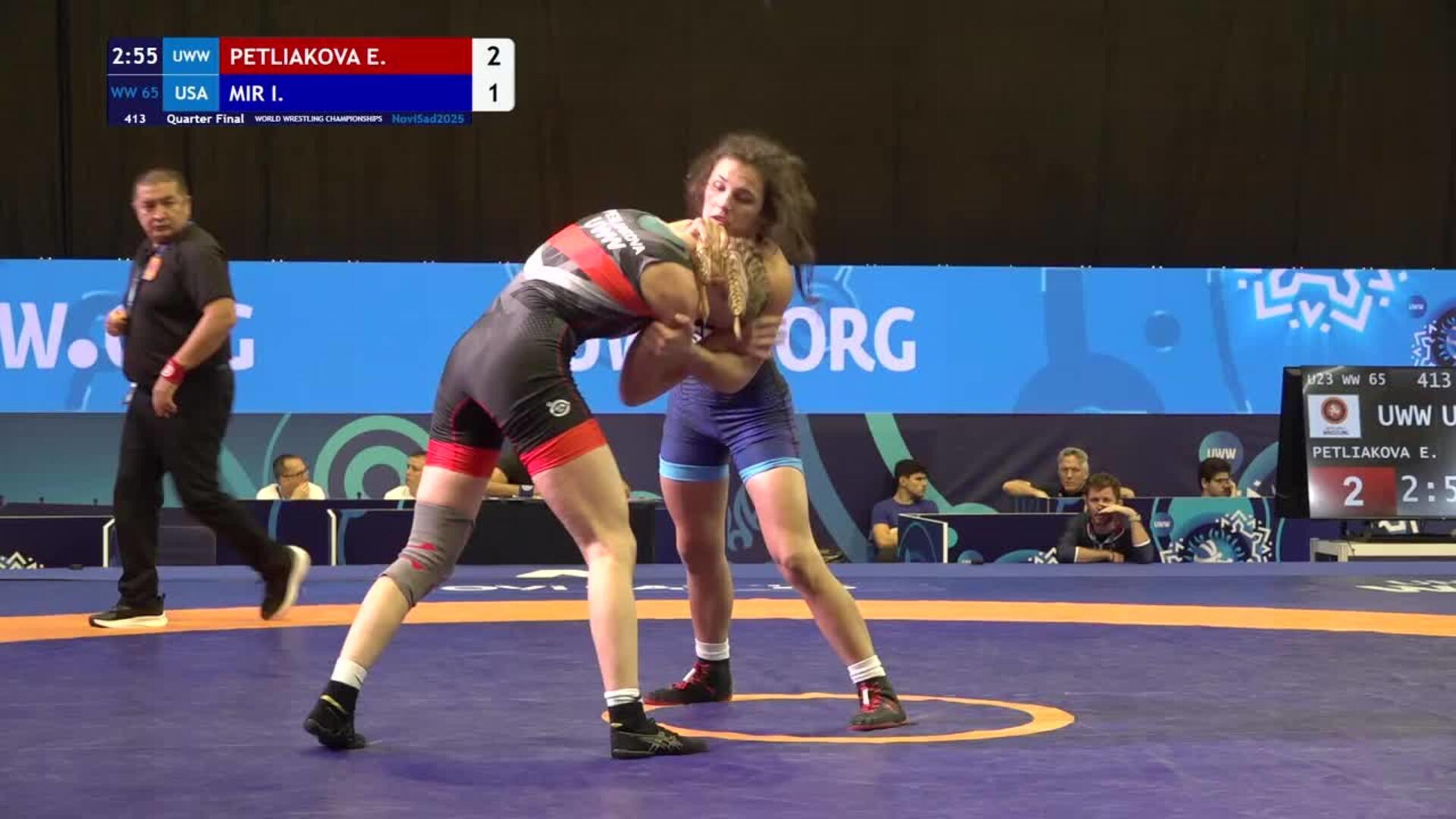 Elizaveta PETLIAKOVA (UWW) vs. Isabella Maria MIR (USA) | WORLD ...
