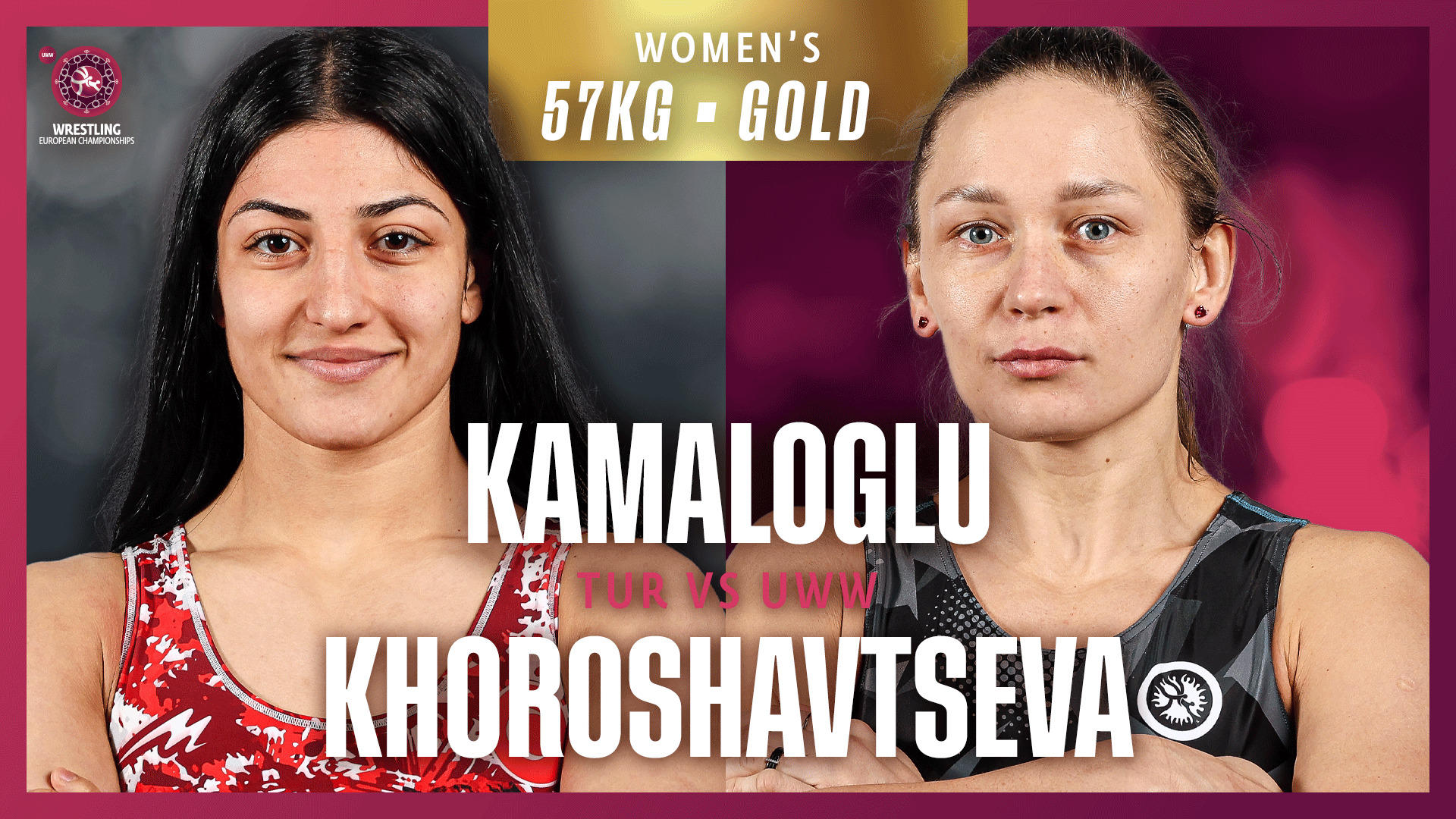 Elvira SULEYMAN KAMALOGLU (TUR) vs. Olga KHOROSHAVTSEVA (UWW) | EUROPEAN WRESTLING CHAMPIONSHIPS ...